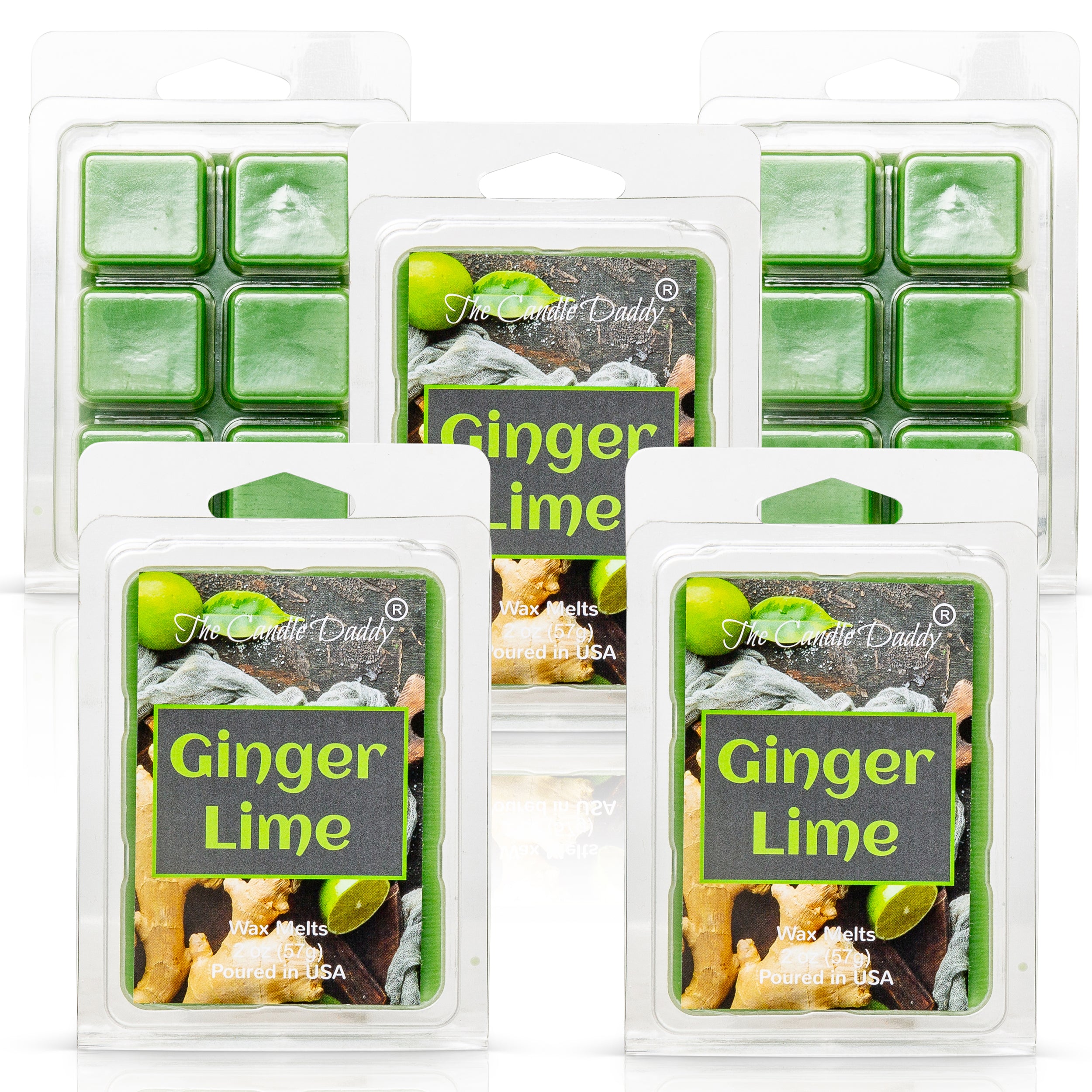 5 Pack - Ginger Lime - Fruity Ginger Lime Scented Melt- Maximum Scent ...