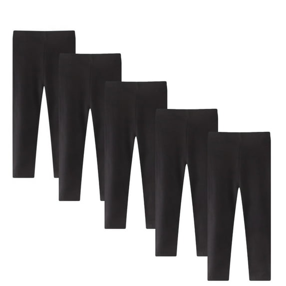 5 Pack Girls Leggings Cotton Tights for Toddler Kids Stretchy Soft Yoga ...