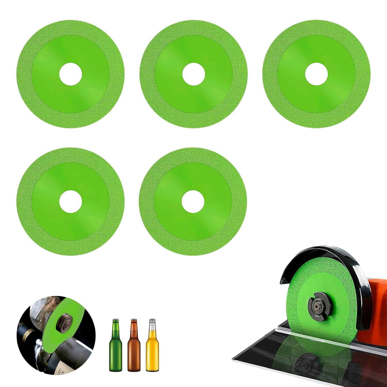 5-Pack Glass Cutting Disc Set - Rock Slab Grinding Disc, Glass Cutting ...