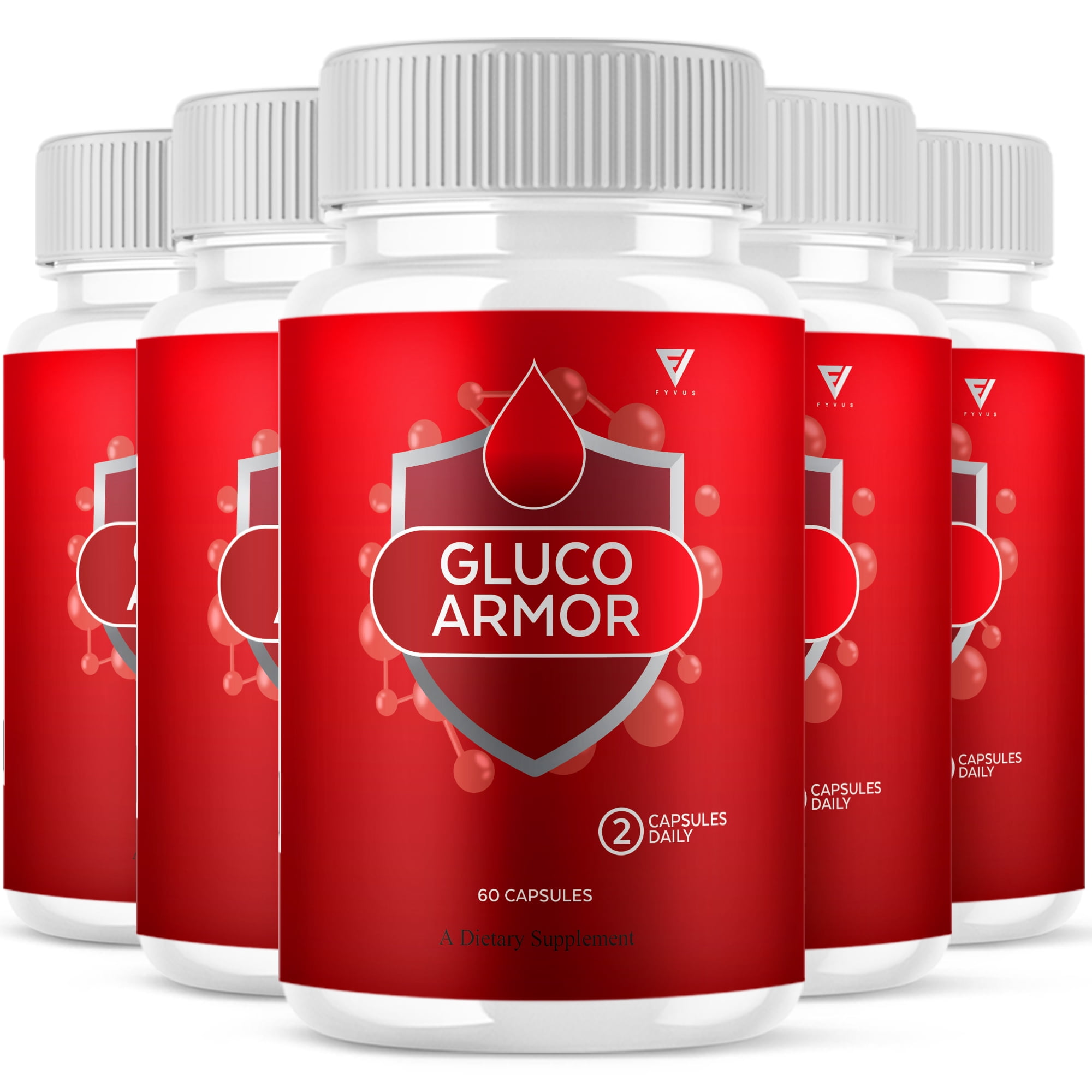 (5 Pack) Gluco Armor Glycogen Capsules, GlucoArmor Advanced Pills (300 ...