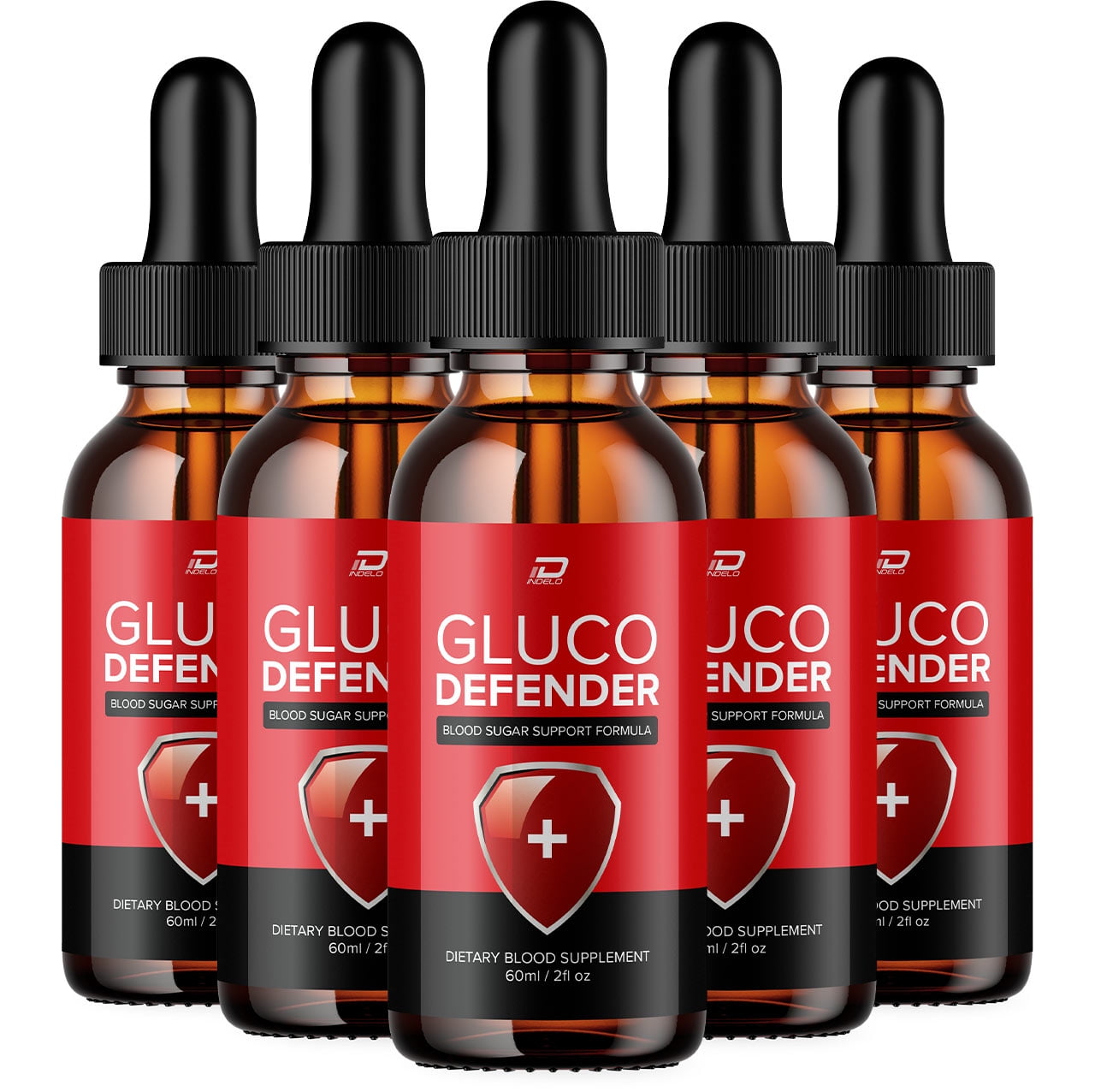 (5 Pack) Gluco Defender Drops Healthy Blood Support Formula - Dietary ...