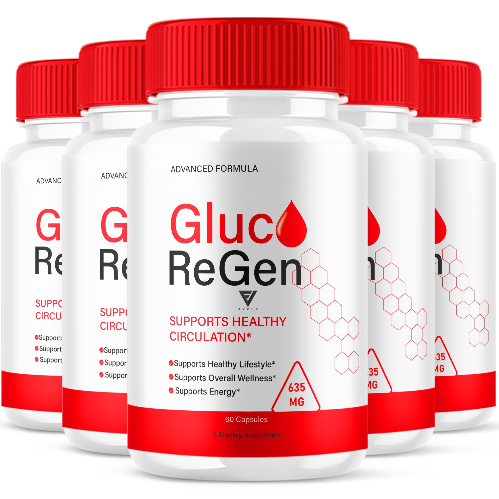 (5 Pack) Gluco ReGen Glycogen Support Supplement GlucoReGen Pills (300 ...