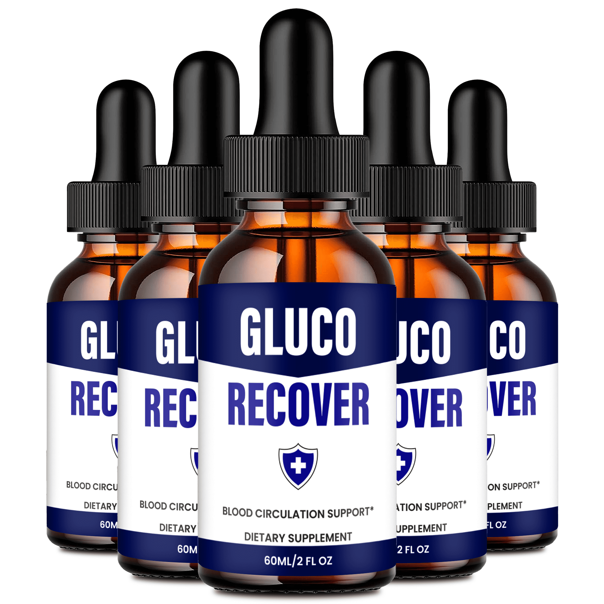 (5 Pack) Gluco Recover Blood Drops for Managing Blood Sugar & Pressure ...