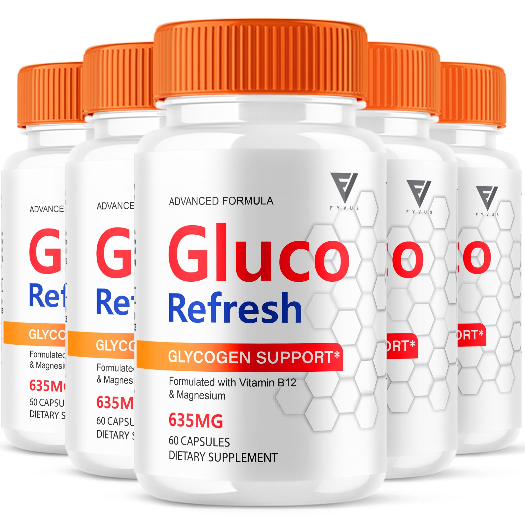 (5 Pack) Gluco Refresh Glycogen Support Supplement GlucoRefresh Pills ...