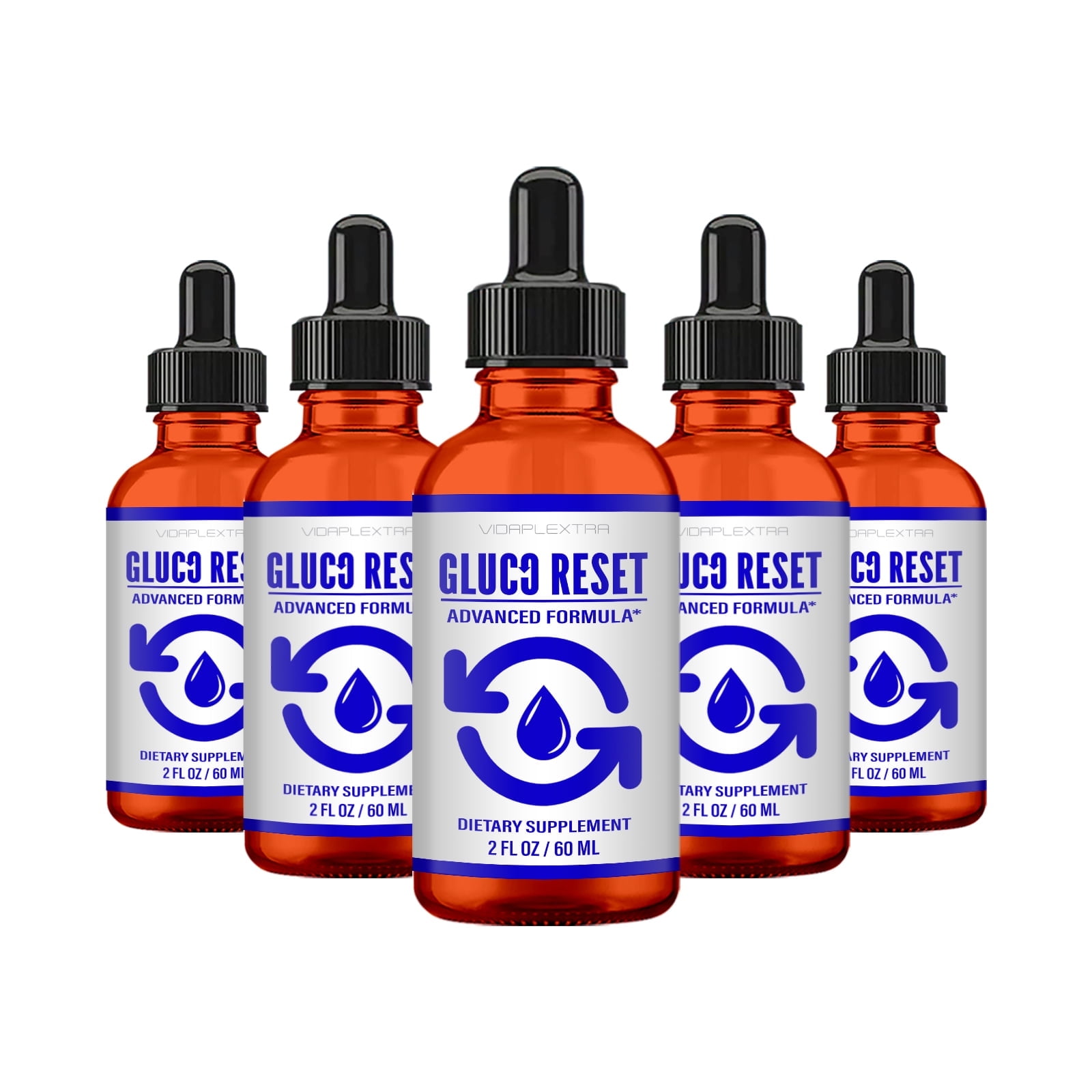 (5 Pack) Gluco Reset Drops - Gluco Reset Liquid Drops - Walmart.com