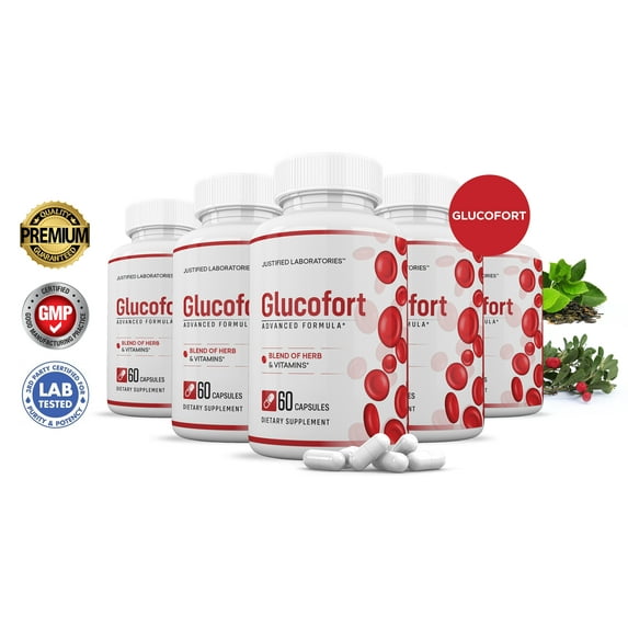 Justified Laboratories Glucofort 688MG Supplement - Premium Formula Blood Sugar Support, Pack of ...