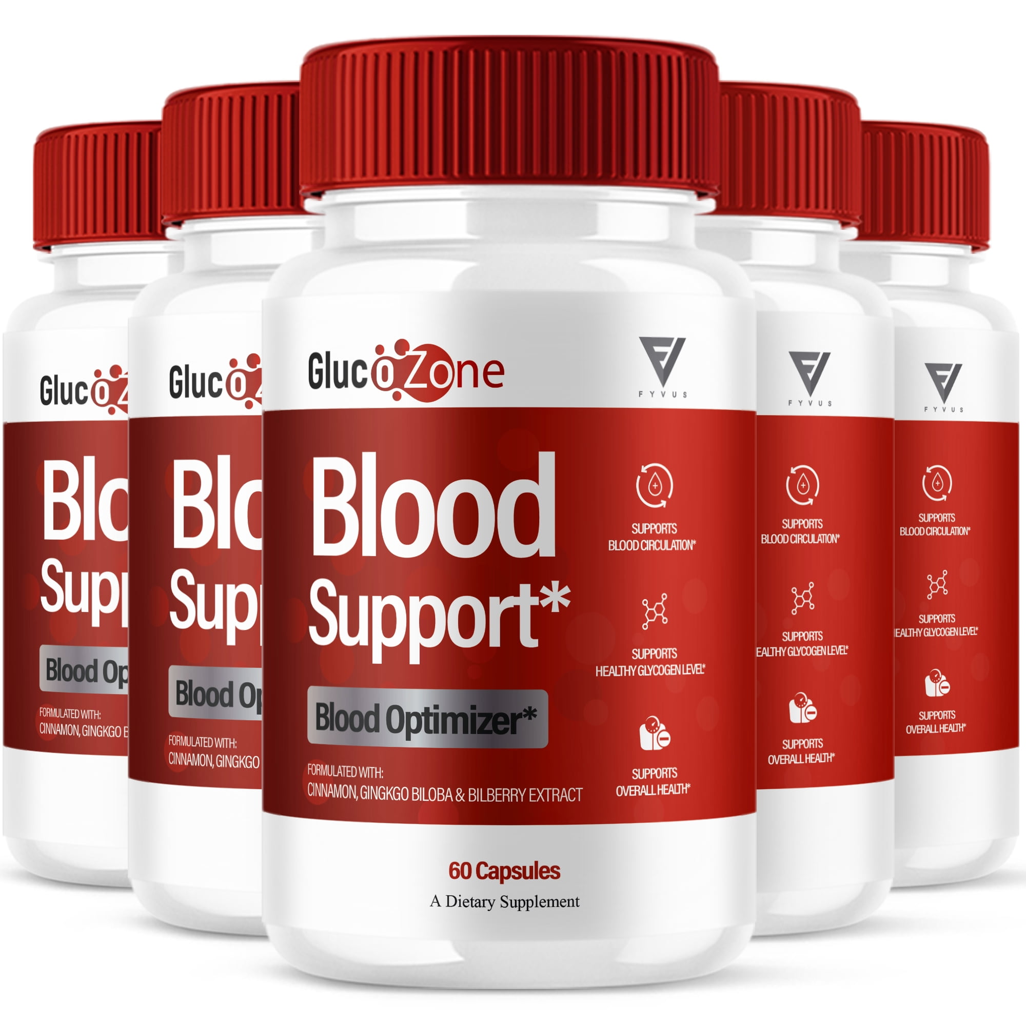 (5 Pack) Glucozone Maximum Strength Glycogen Support, Gluco Zone Daily ...