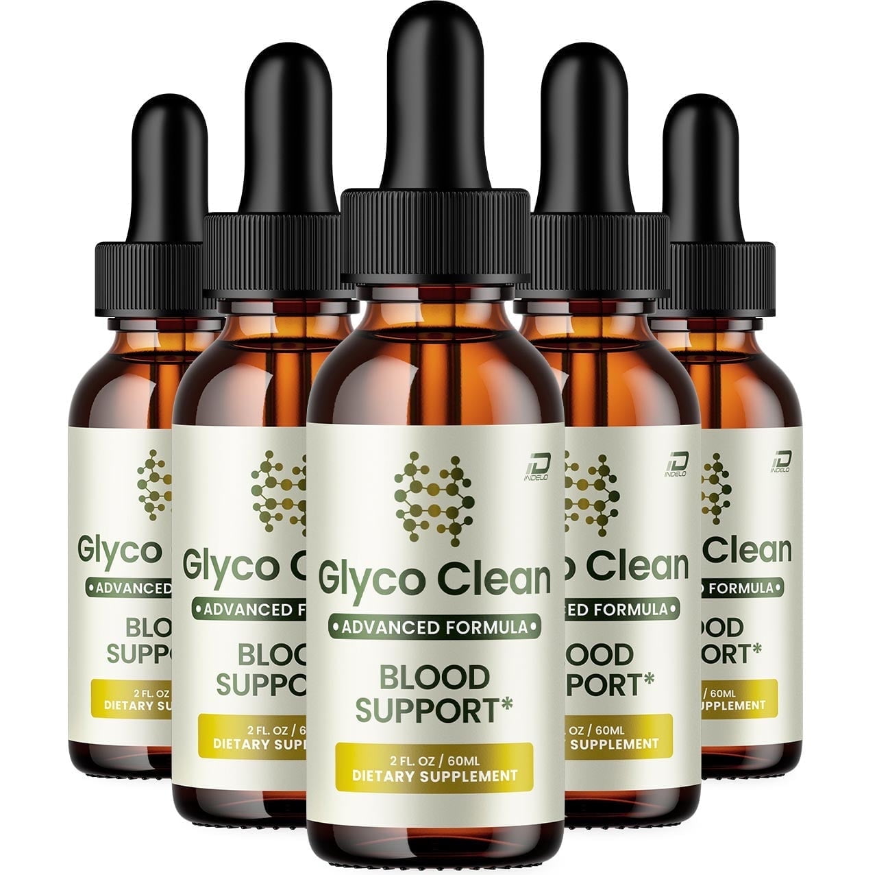 (5 Pack) Glyco Clean Blood Support Drops - Extra Strength All-Natural ...
