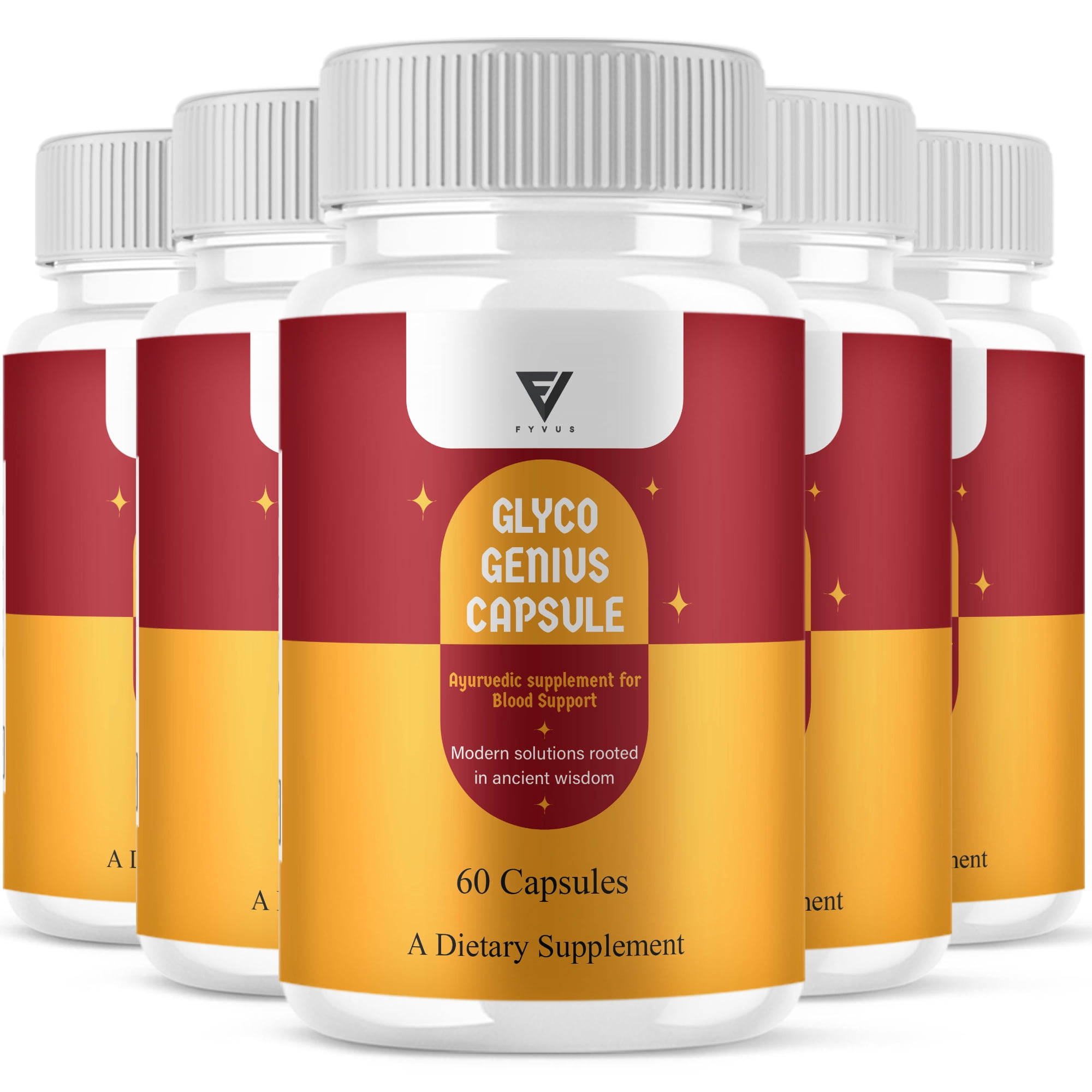 (5 Pack) Glyco Genius Capsules GlycoGenius Maximum Strength Pills (300 ...
