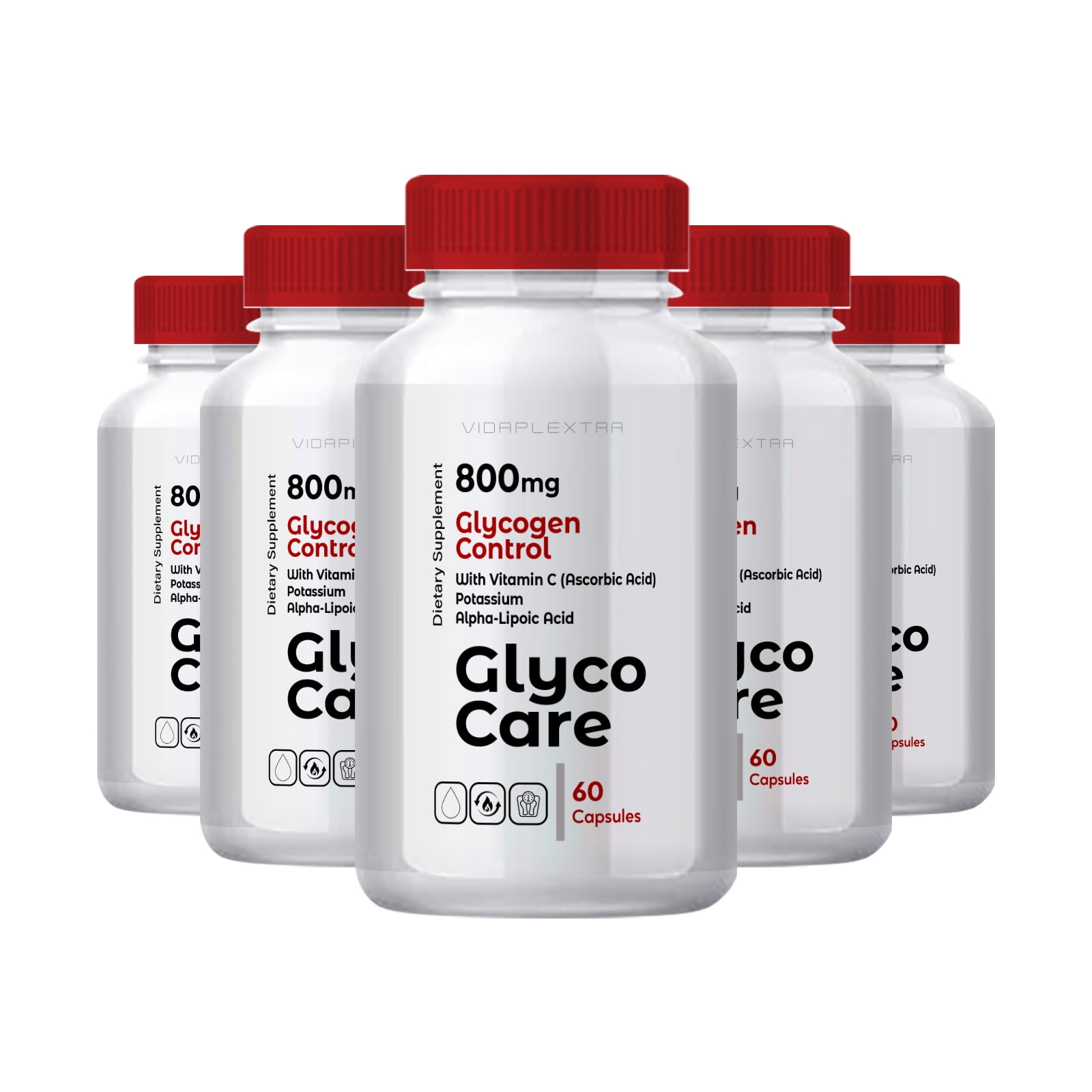 (5 Pack) GlycoCare Capsules - Glyco Care Glycogen Control Capsules ...