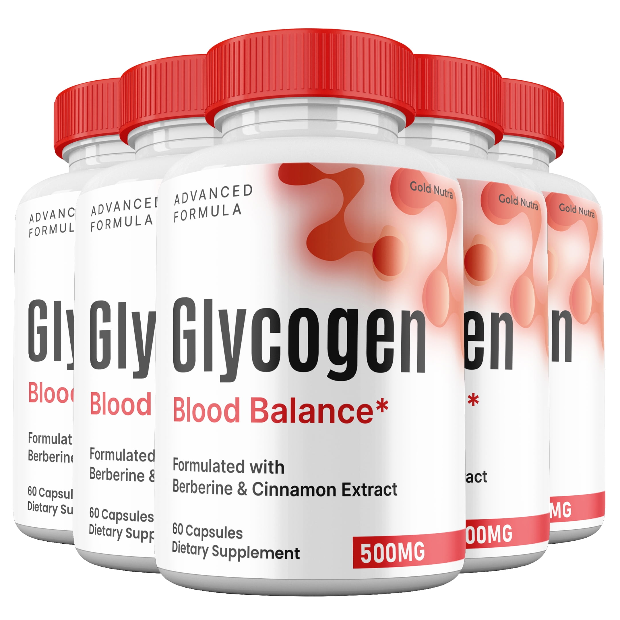 (5 Pack) Glycogen Blood Balance Capsules, Glycogen Pills Blood Support ...