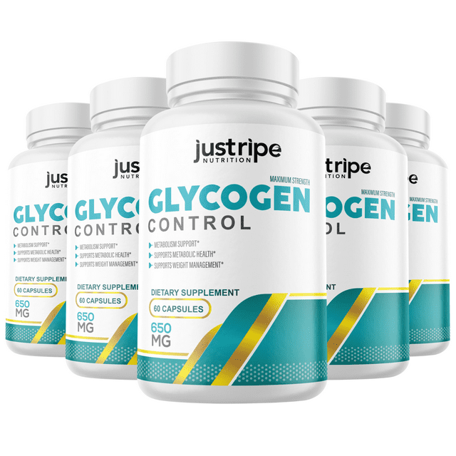 5 Pack Glycogen Control Blood Capsules Blood Sugar Control - 60 ...