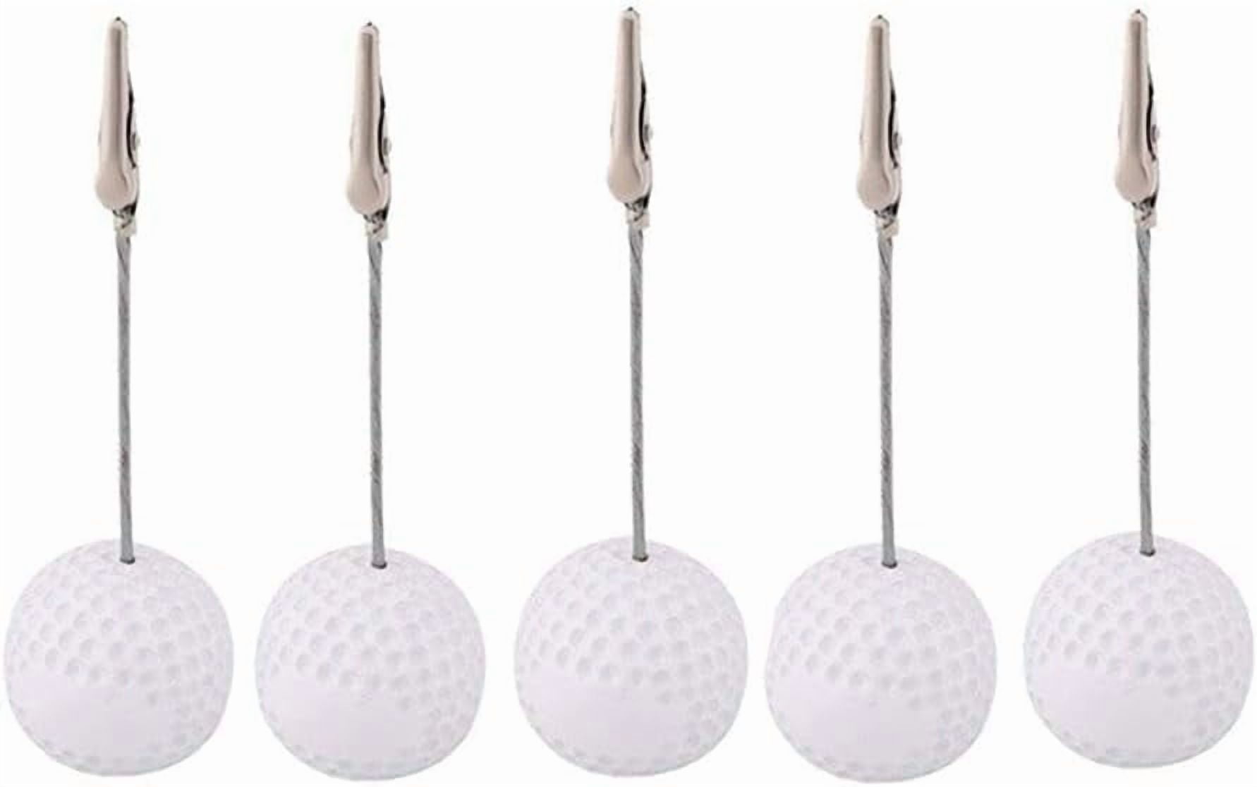 5 Pack Golf Ball Base Memo Clips Golf Ball Shaped Place Card Holder ...