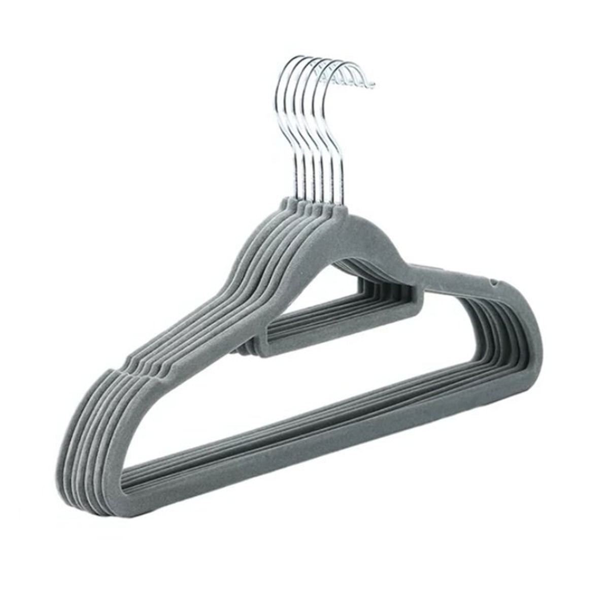 5 Pack Gray Non Slip Hangers,Heavy Duty Wardrobe Storage Hangers,Space ...