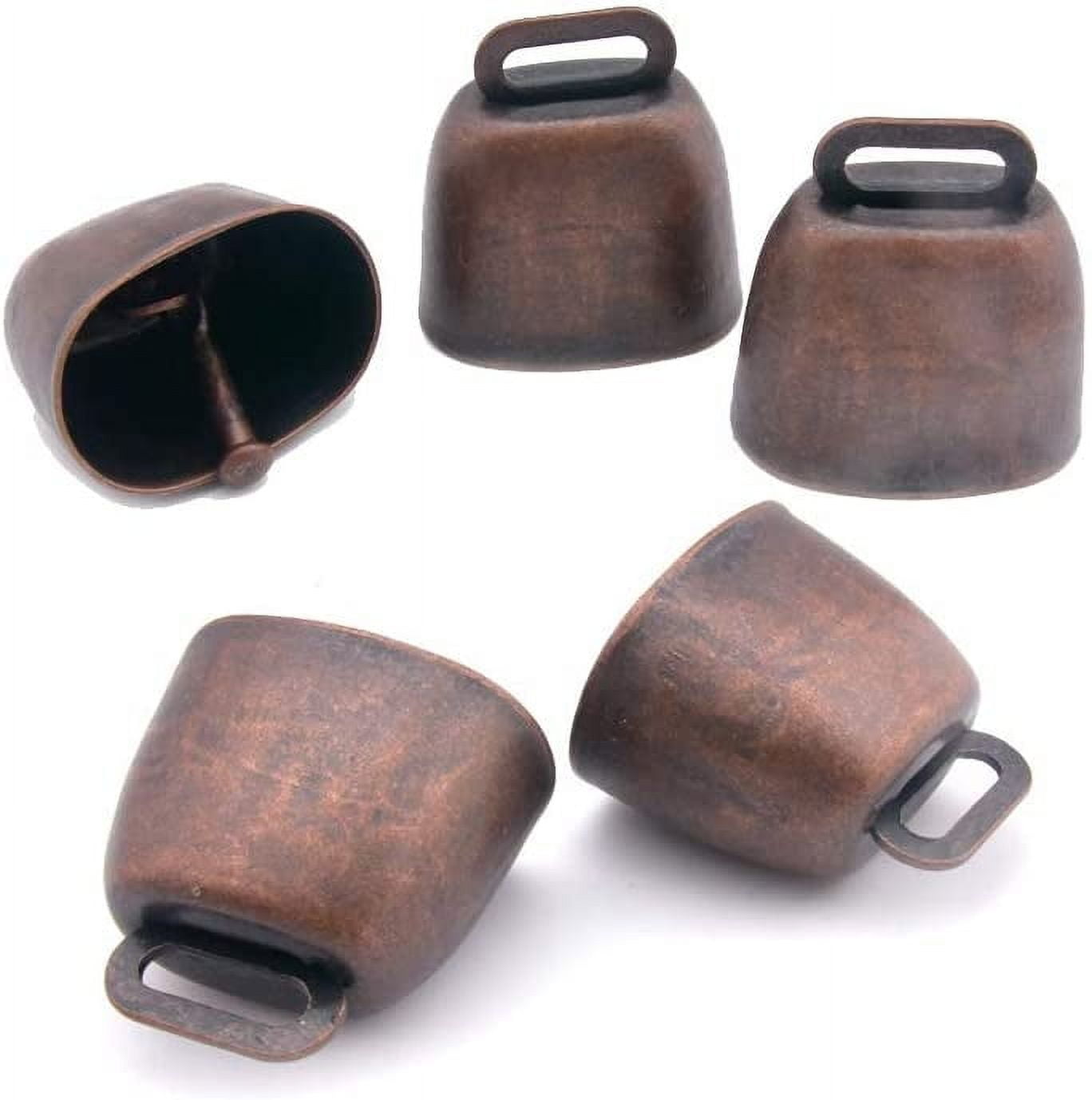 5 Pack Grazing Copper Bells, Metal Cow Bells for Dogs, Animal Copper ...