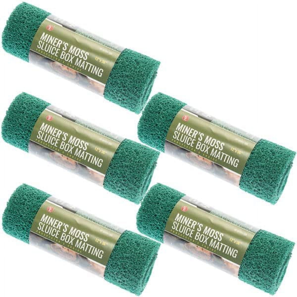 5 Pack Green Miner's Moss 12X36x10mm Sluice Box Matting, Gold Panning ...
