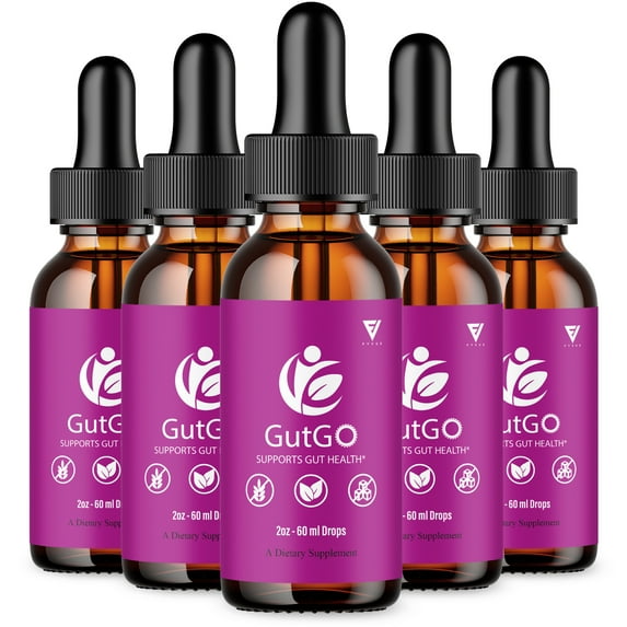 (5 Pack) GutGo Drops Wellness Support Supplement Gut Go Maximum ...