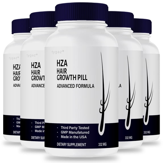 (5 Pack) HZA Hair Growth - HZA Hair Growth Pill Supplement - Walmart.com