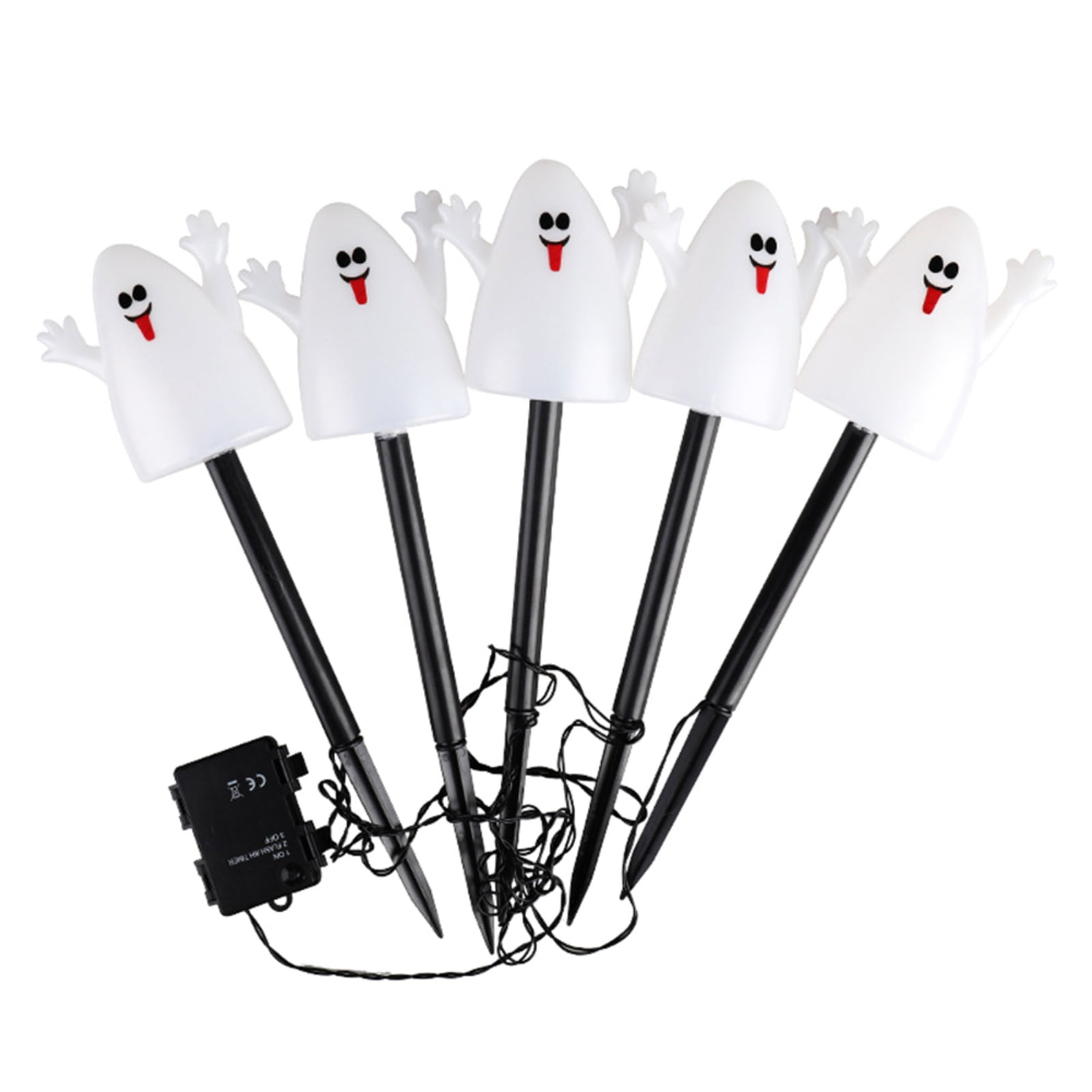 5 Pack Halloween Ghost Pathway Lights, Stake Lights Halloween Outdoor ...