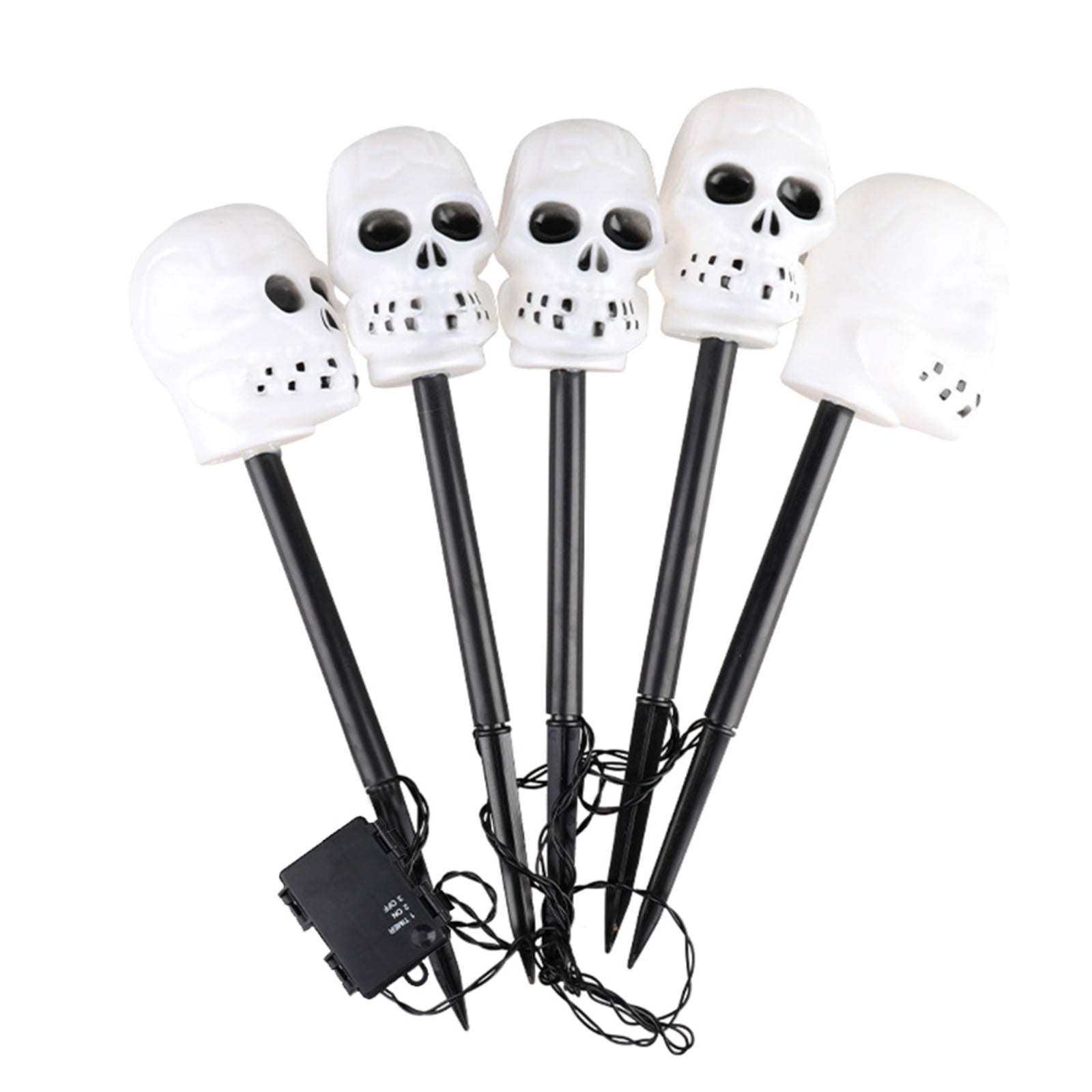 5 Pack Halloween Skeleton Pathway Lights, Stake Lights Halloween ...