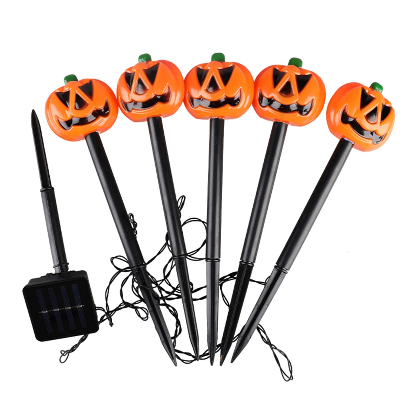 5 Pack Halloween Solar Pathway Markers Lights, 14.2 Inch High Plastic ...