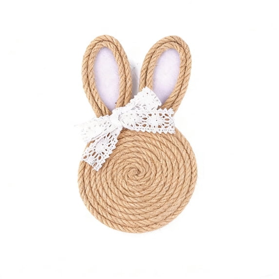 5 Pack Handwoven Flax Rabbit Coasters – Natural Rope Heat-Resistant ...