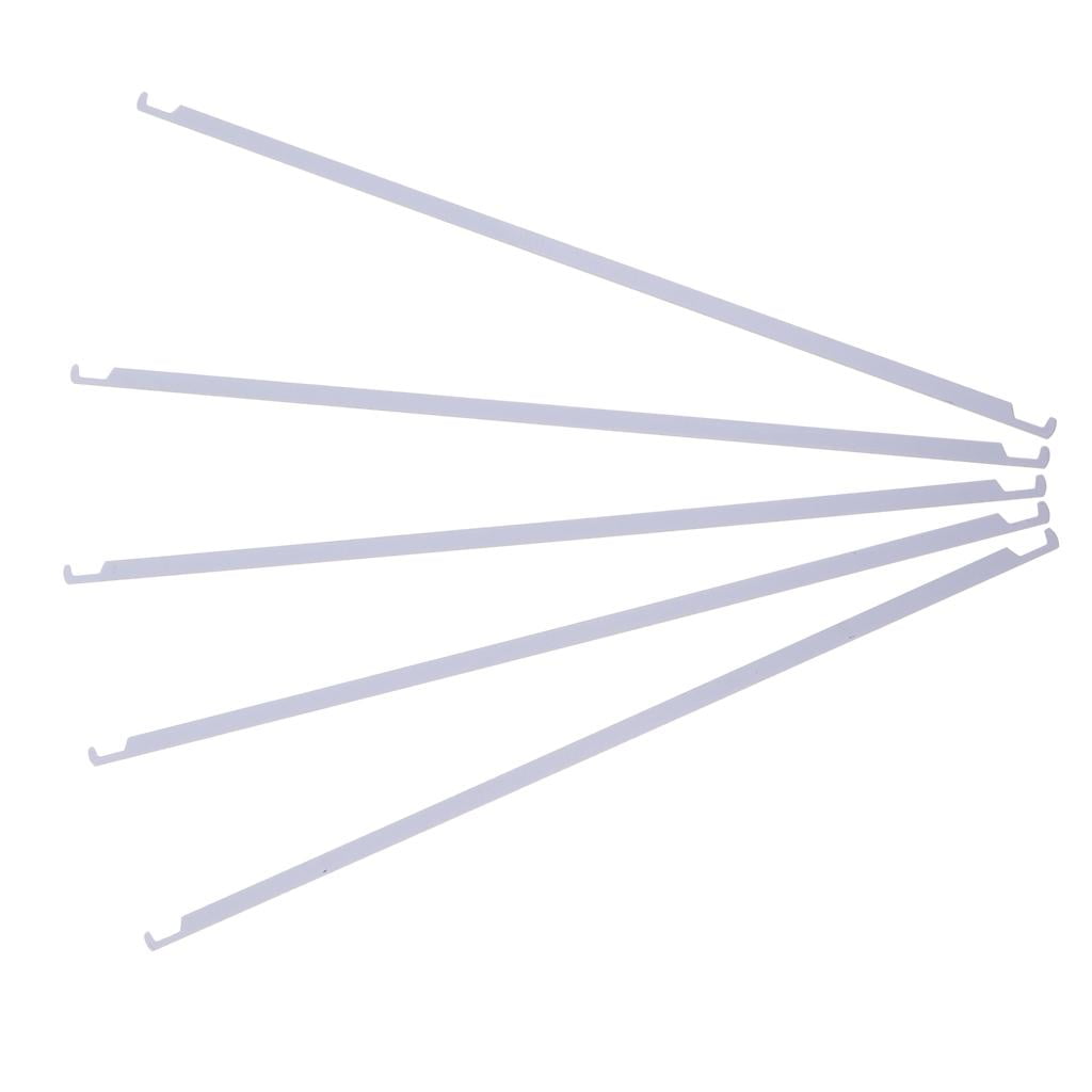 5-Pack Hanging File Folder Metal Rods Bar White, 2 Size Durable File ...