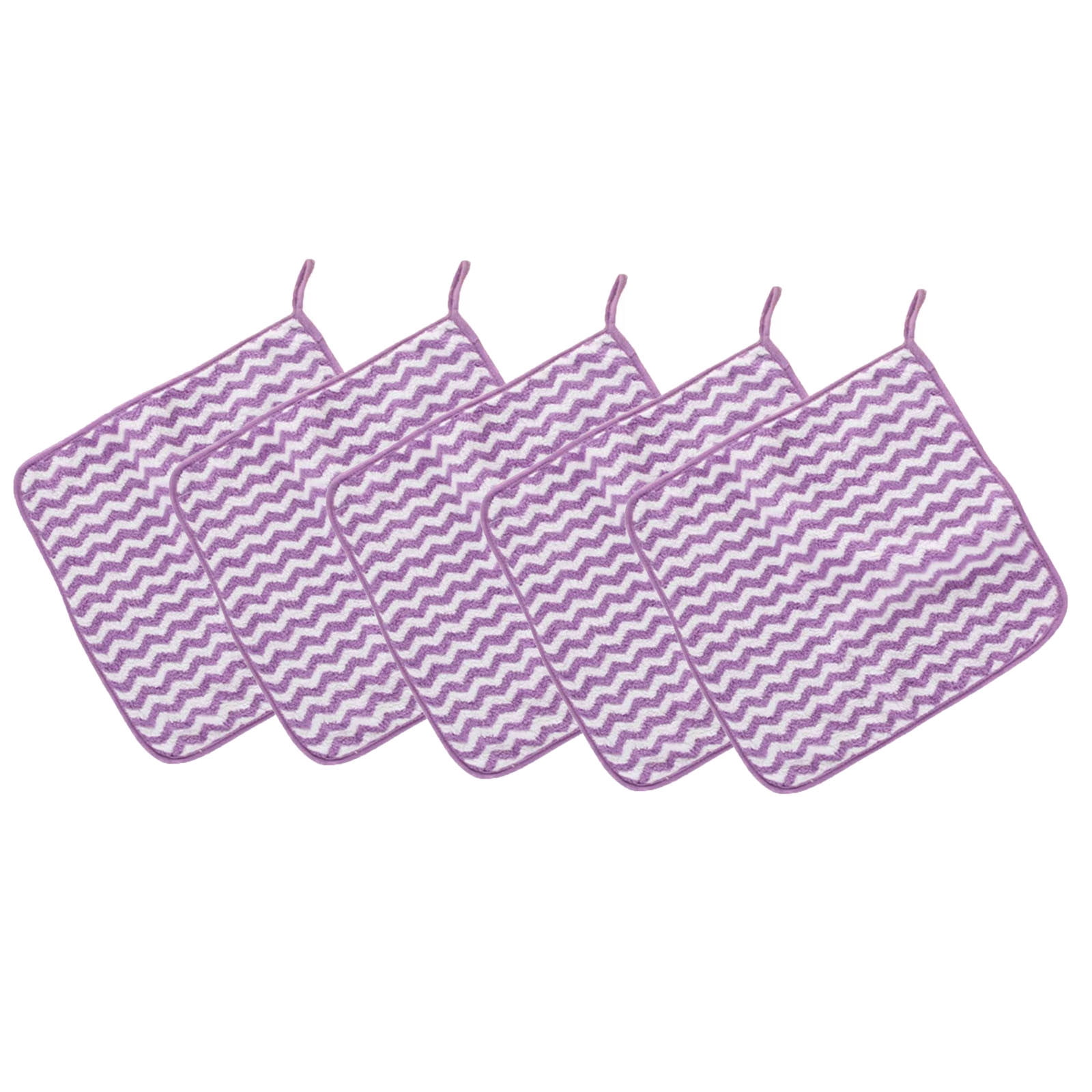5-Pack Hanging Kitchen Towels | Thickened Corrugated Microfiber ...