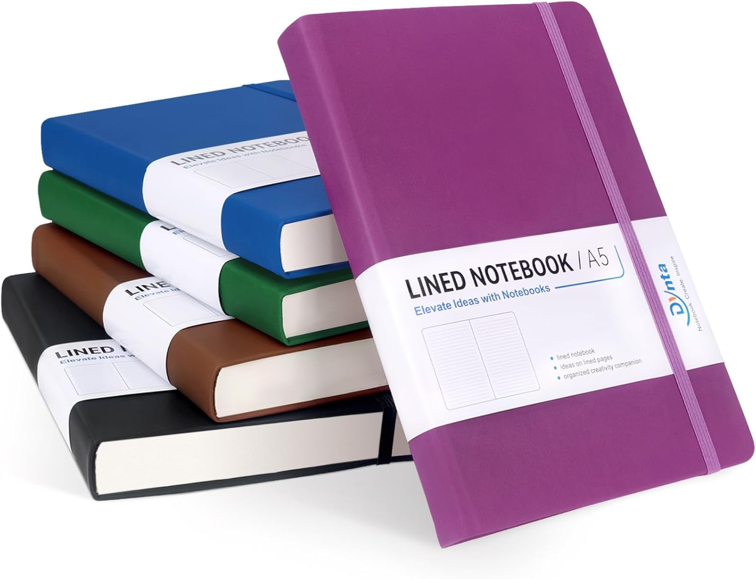 5 Pack Hardcover Journal Notebooks for Work 320 Pages A5 Thick Journals ...