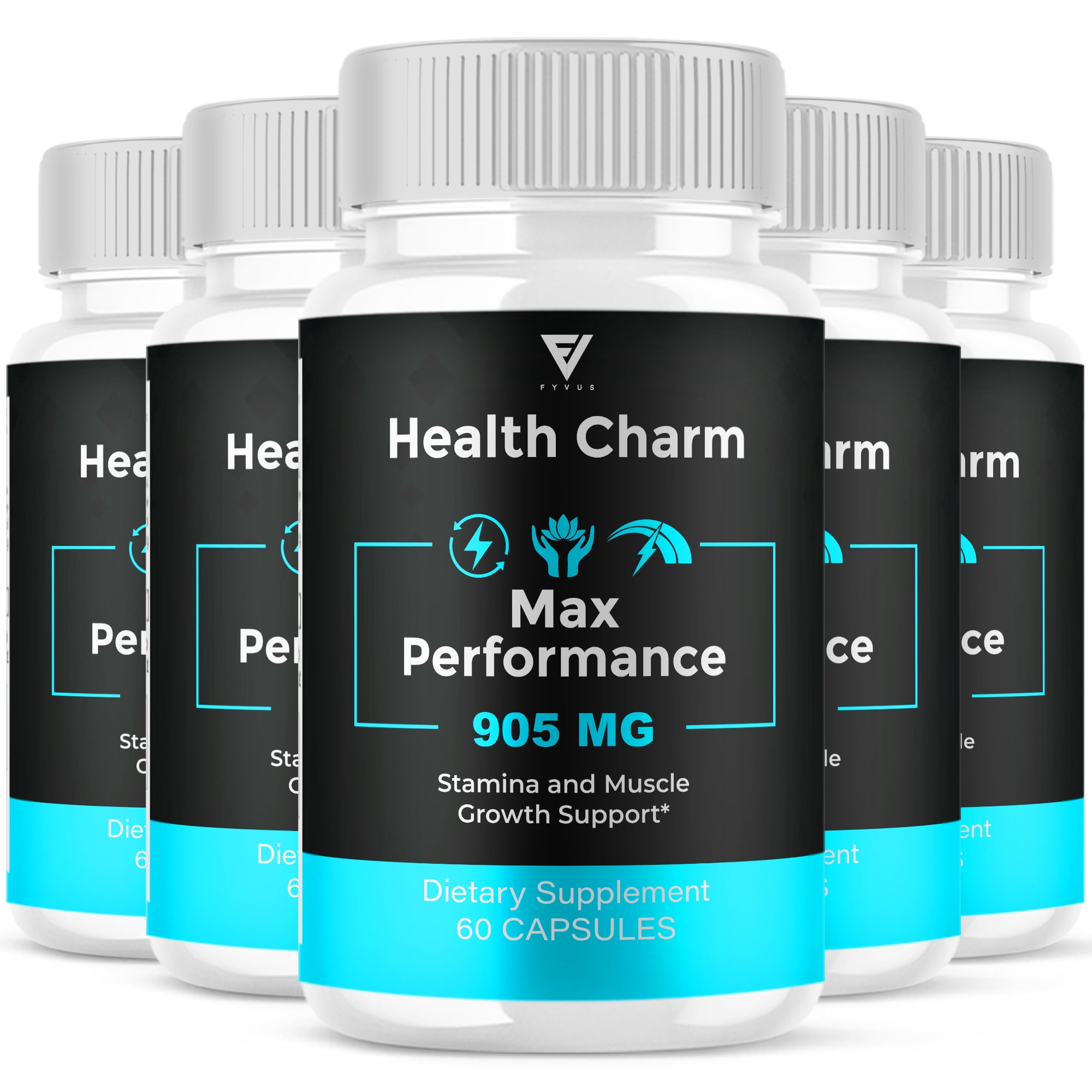 (5 Pack) Health Charm Blood Flow Support Capsules HealthCharm ...