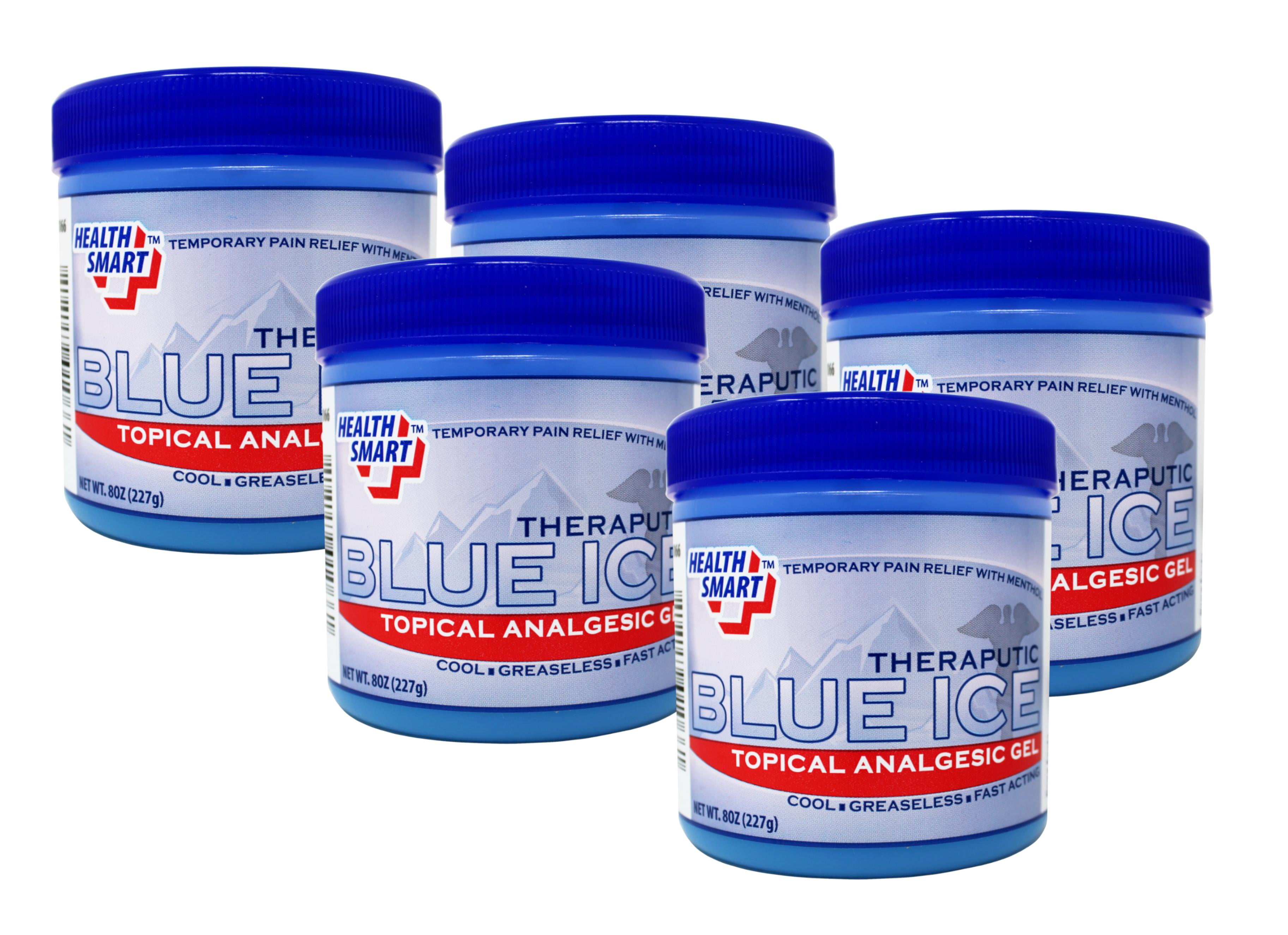 5 Pack - Health Smart Blue Ice Pain Relief Gel, Topical Analgesic Gel ...