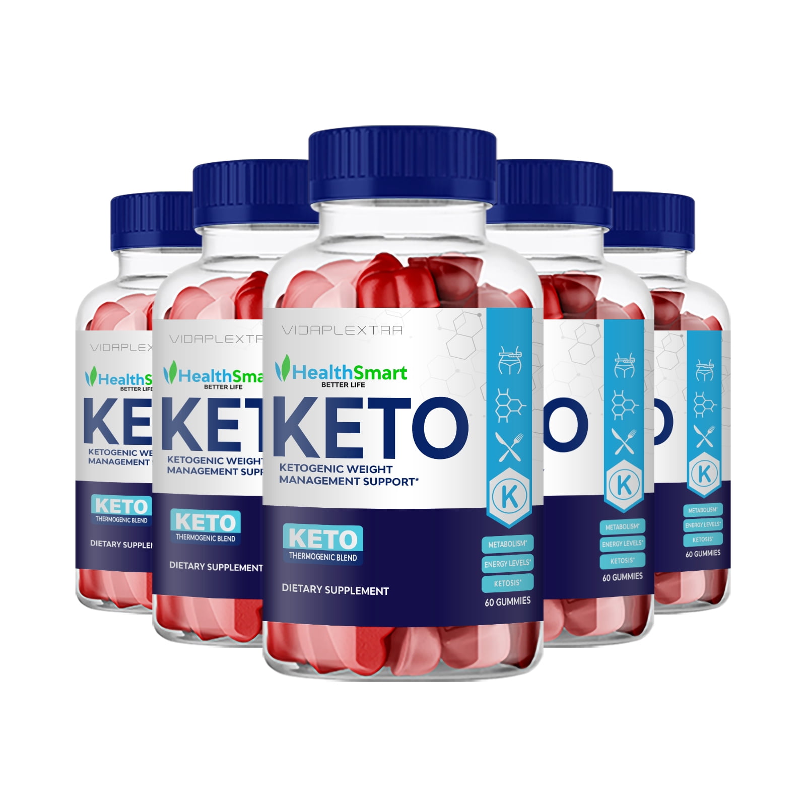 (5 Pack) Health Smart Gummies - Health Smart Ketogenic Support Gummies ...
