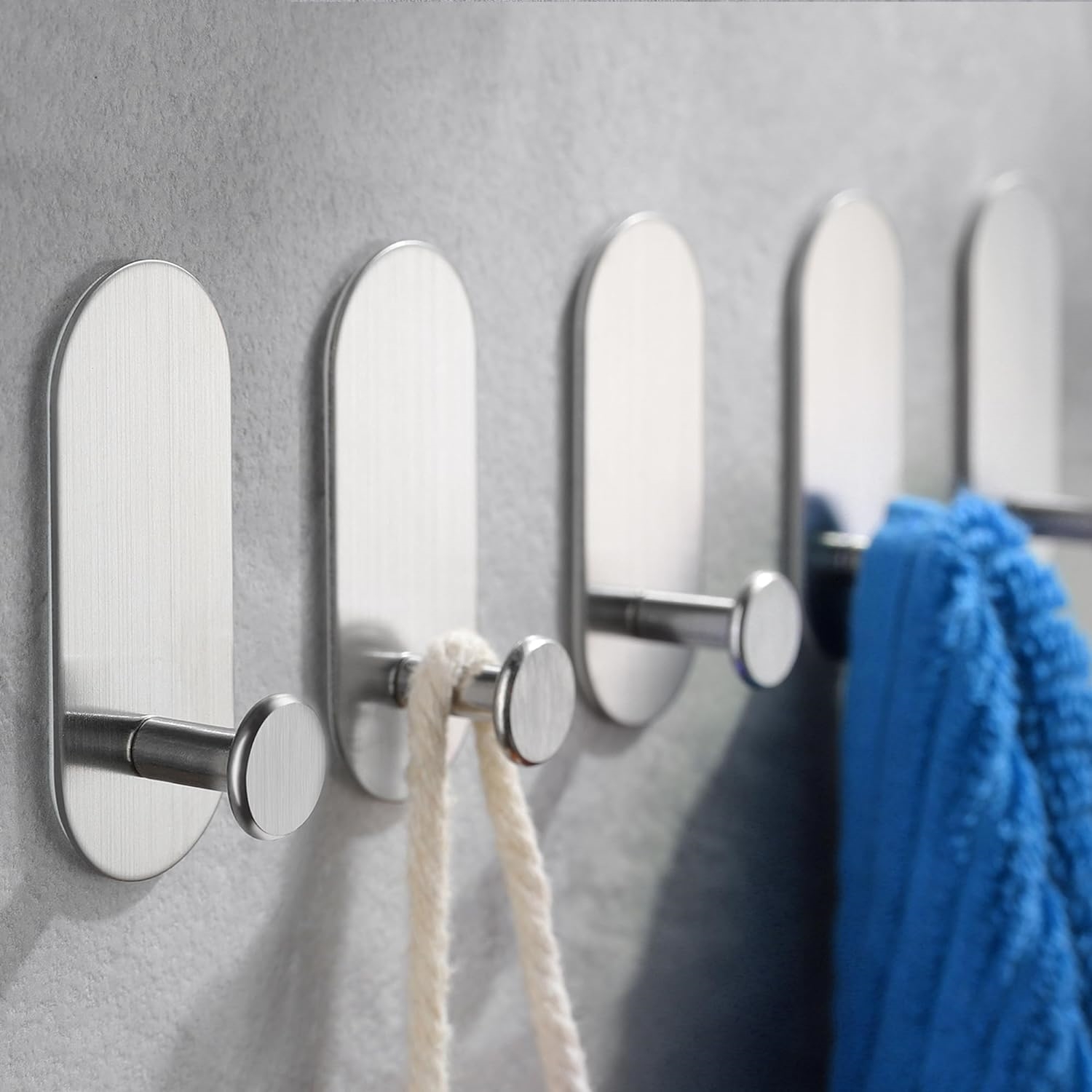 Mainstays, Single Satin Nickel Hooks, 6 Pack, Mounting Hardware ...