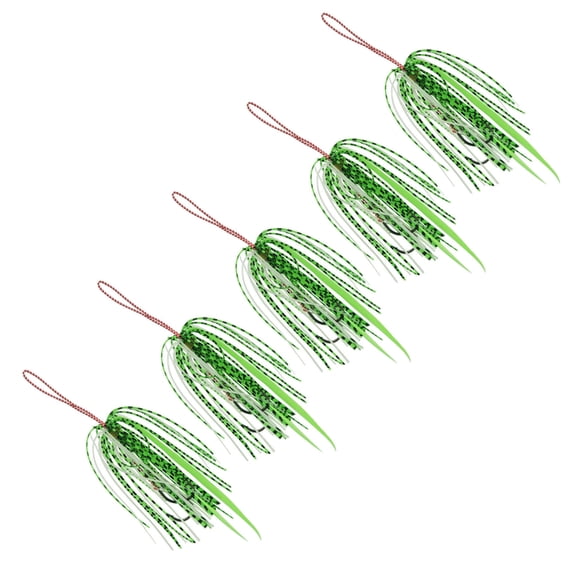 5 Pack High Carbon Steel Double Jigging Assist Hook Saltwater Fishing ...