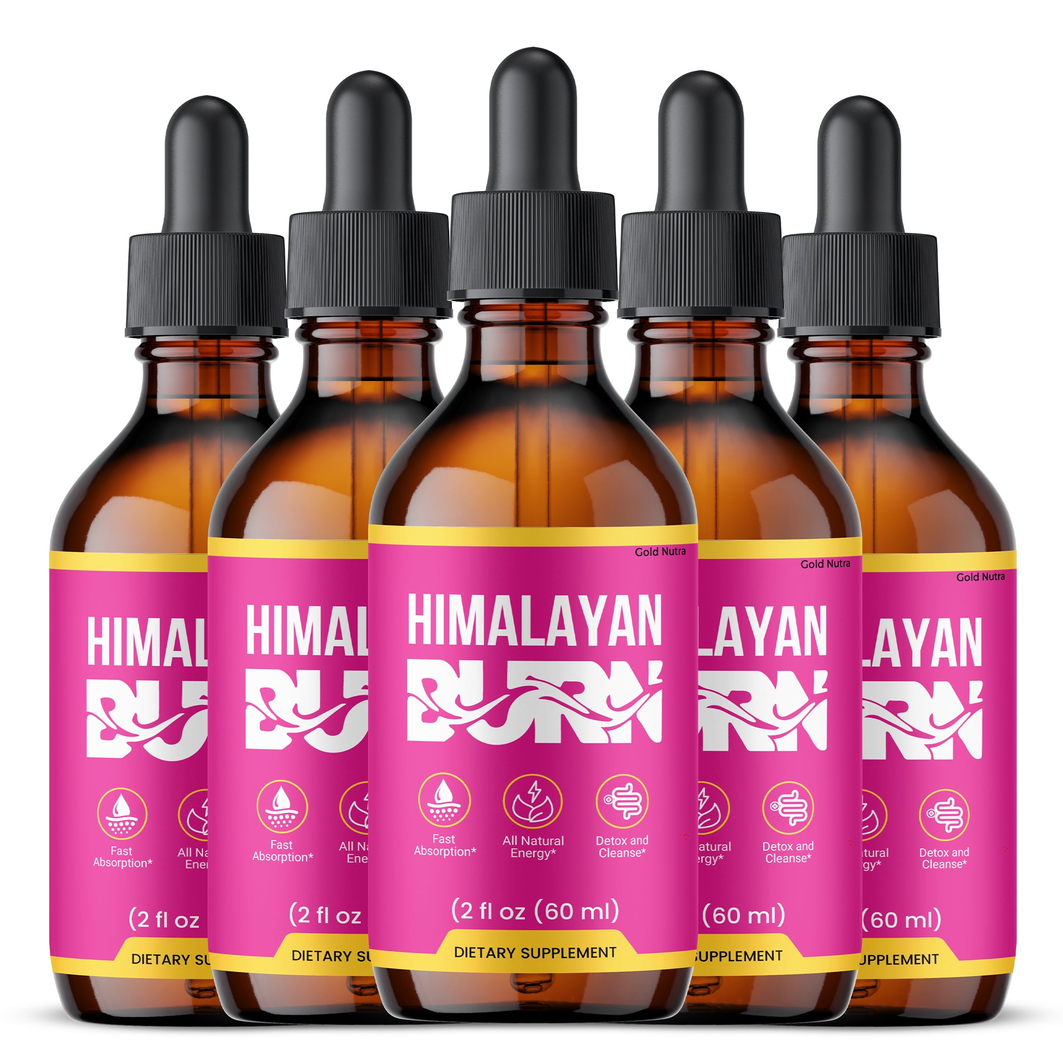 (5 Pack) Himalayan Burn Drops Liquid Supplement, Himalayan Burn Max ...