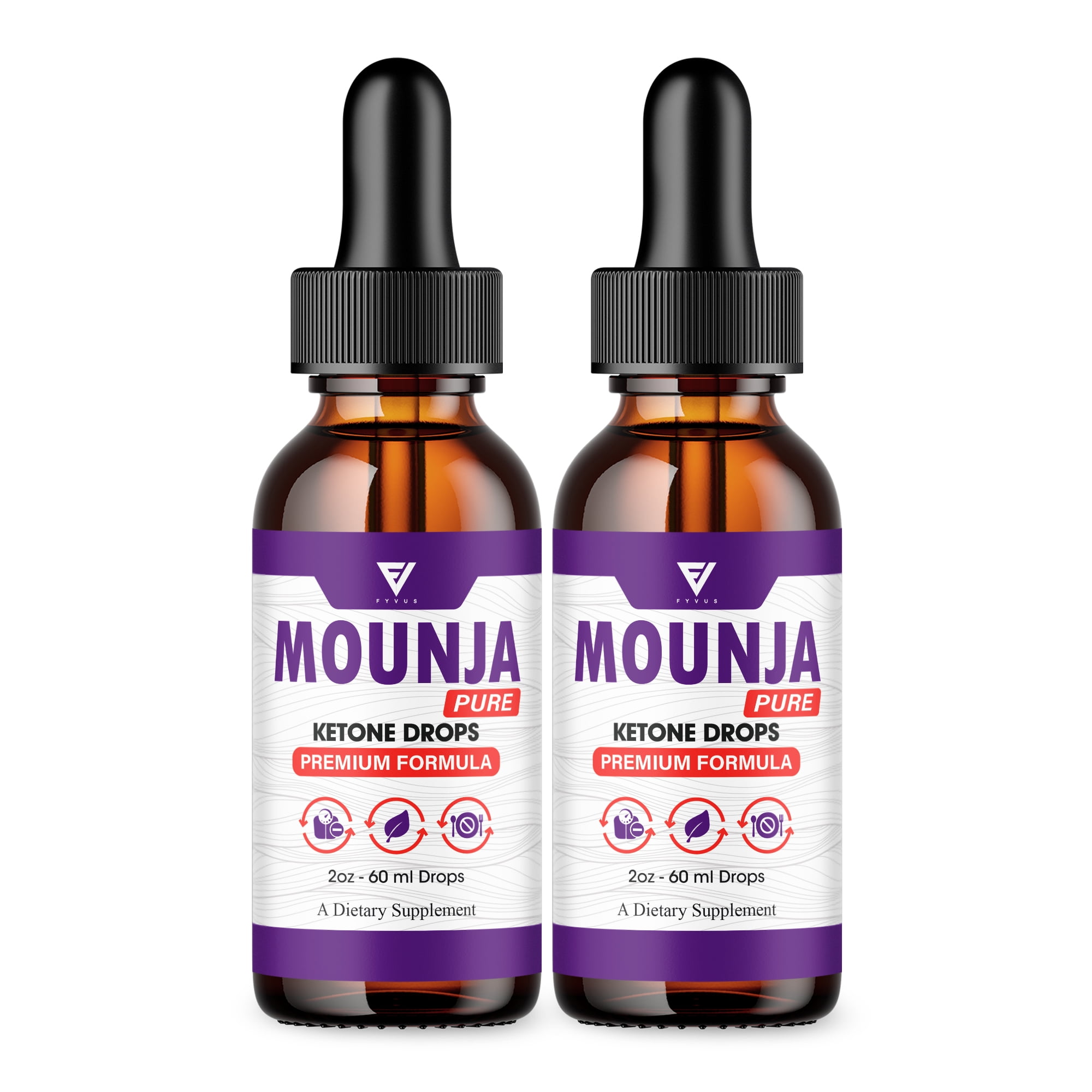 (2 Pack) Mounja Pure Ketone Drops Premium Formula, MounjaPure Reviews ...