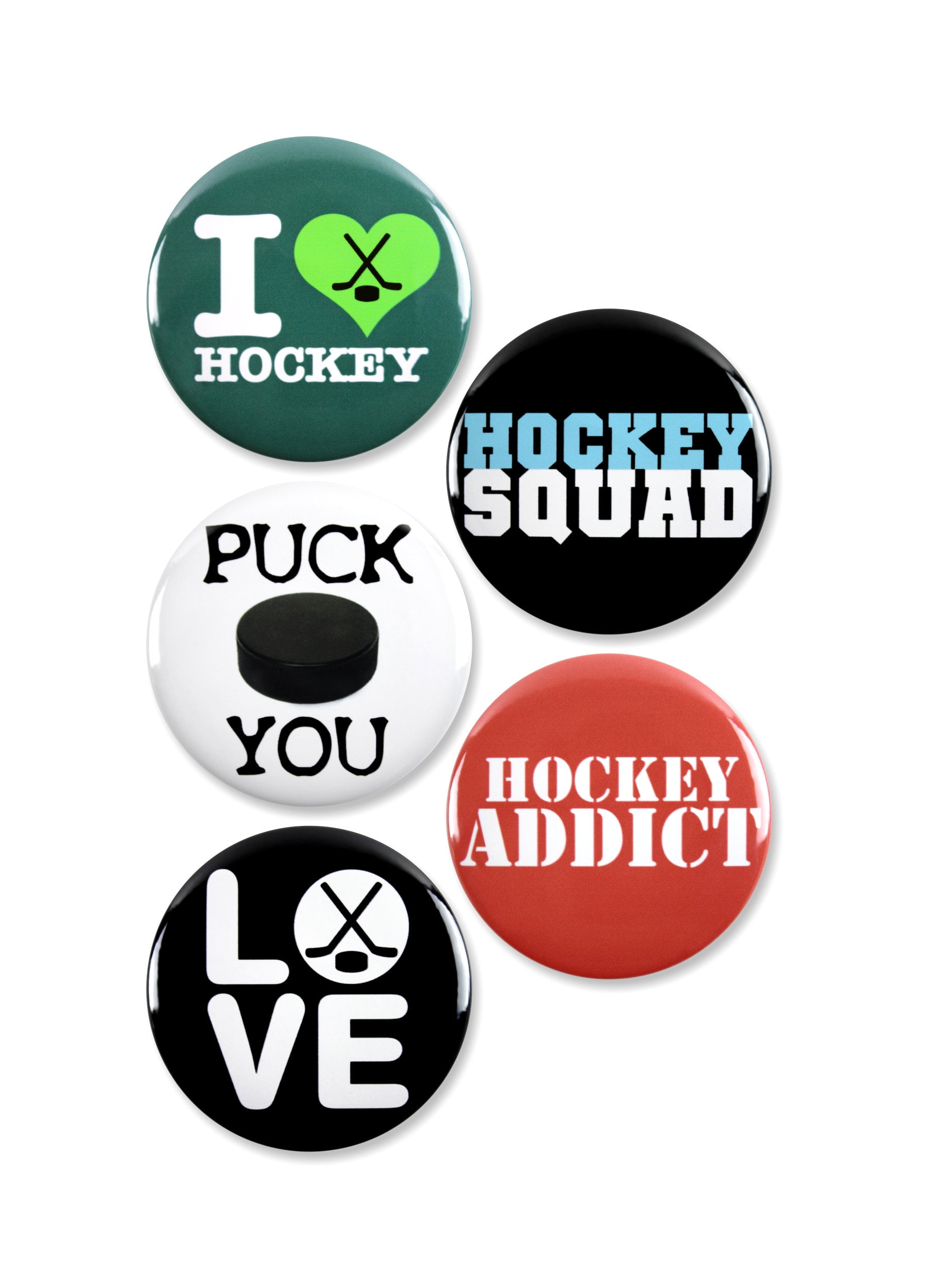 5 Pack - Hockey Fanatic Pinback Buttons - 2.25 Inch - Walmart.com