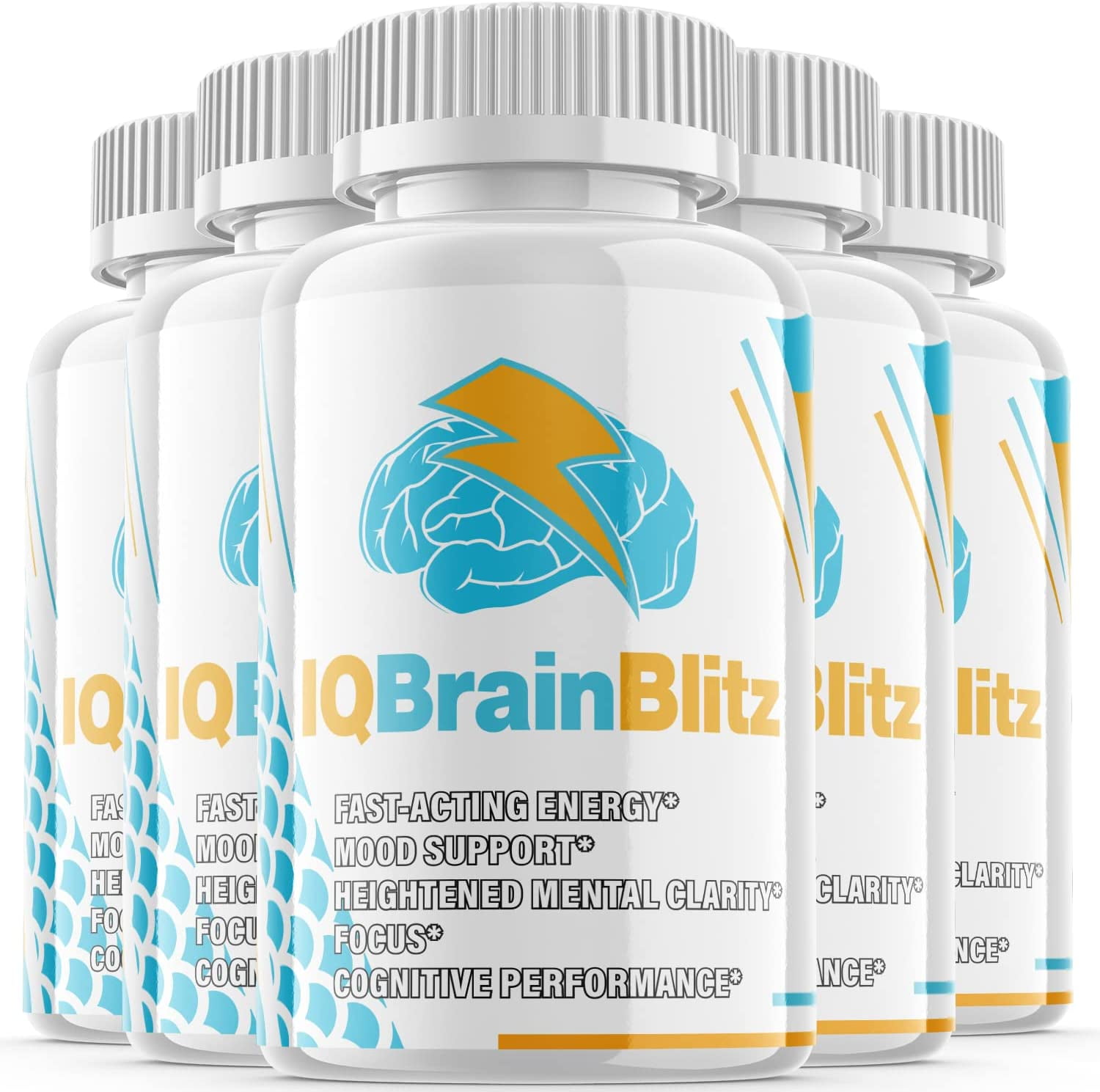 (5 Pack) IQ Brain Blitz - Nootropic Memory Booster Dietary Supplement for Focus, Memory, Clarity ...