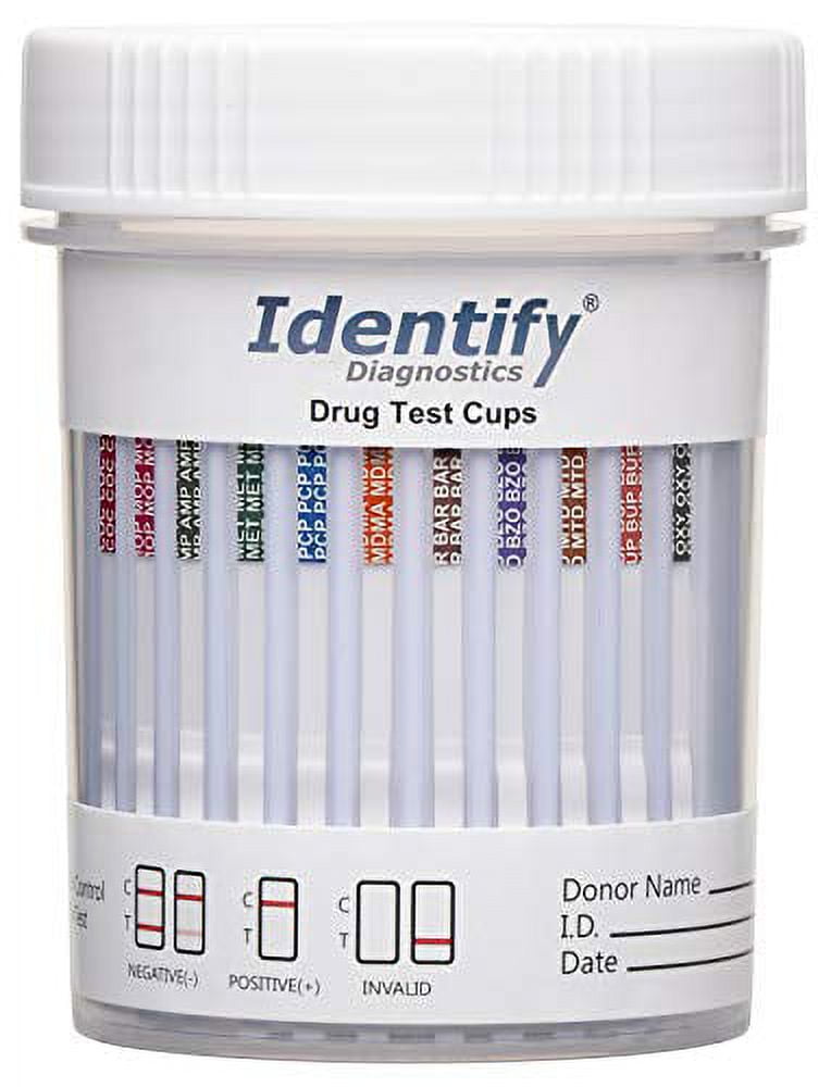 5 Pack Identify Diagnostics 12 Panel Drug Test Cup with BUP - Testing ...