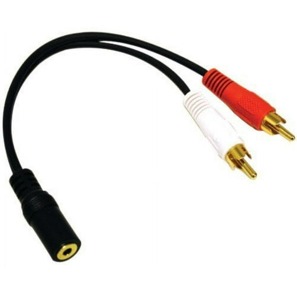 5 Pack Importer520 3.5mm Female to 2 RCA Male Splitter Cable (6-Inch ...