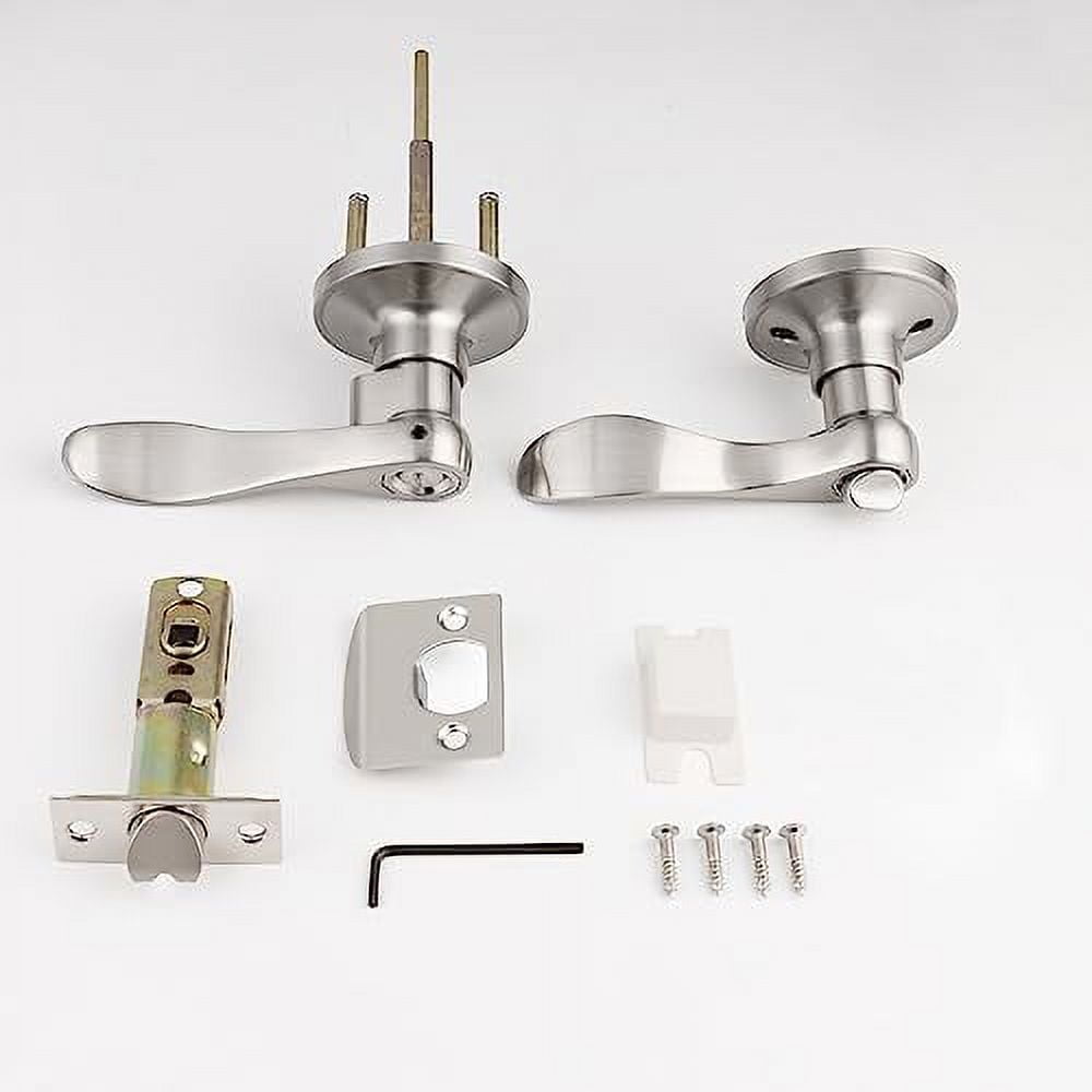 5 Pack Interior Door Locks, Privacy Door Handles with Lock, Bath/Bed ...