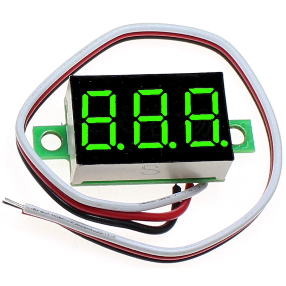 (5 Pack) JacobsParts DC 0-30V 3-Wire Voltmeter 3-Digit LED Display ...