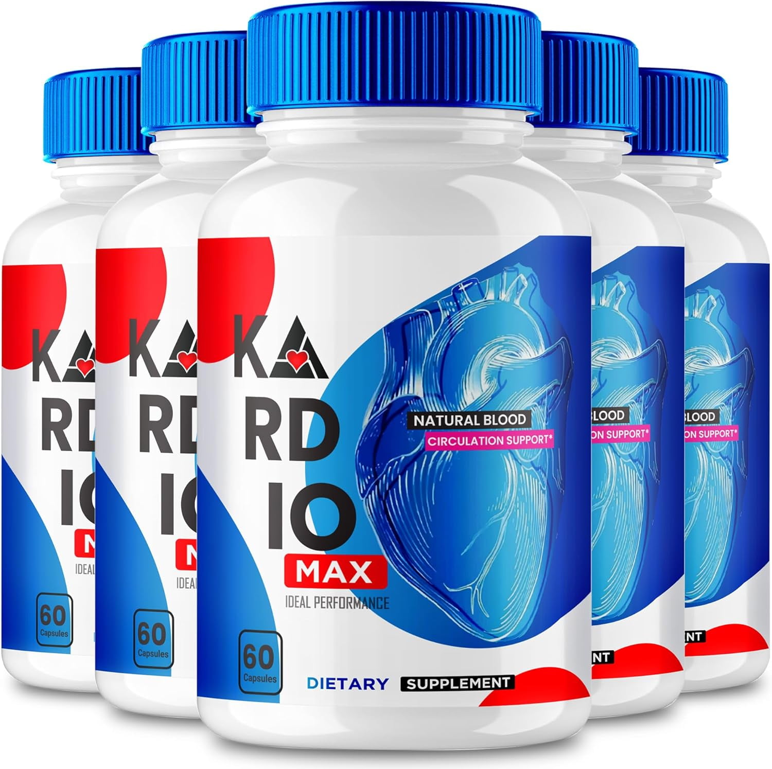 (5 Pack) Kardio Max Capsules, KardioMax Support Supplement Pills ...