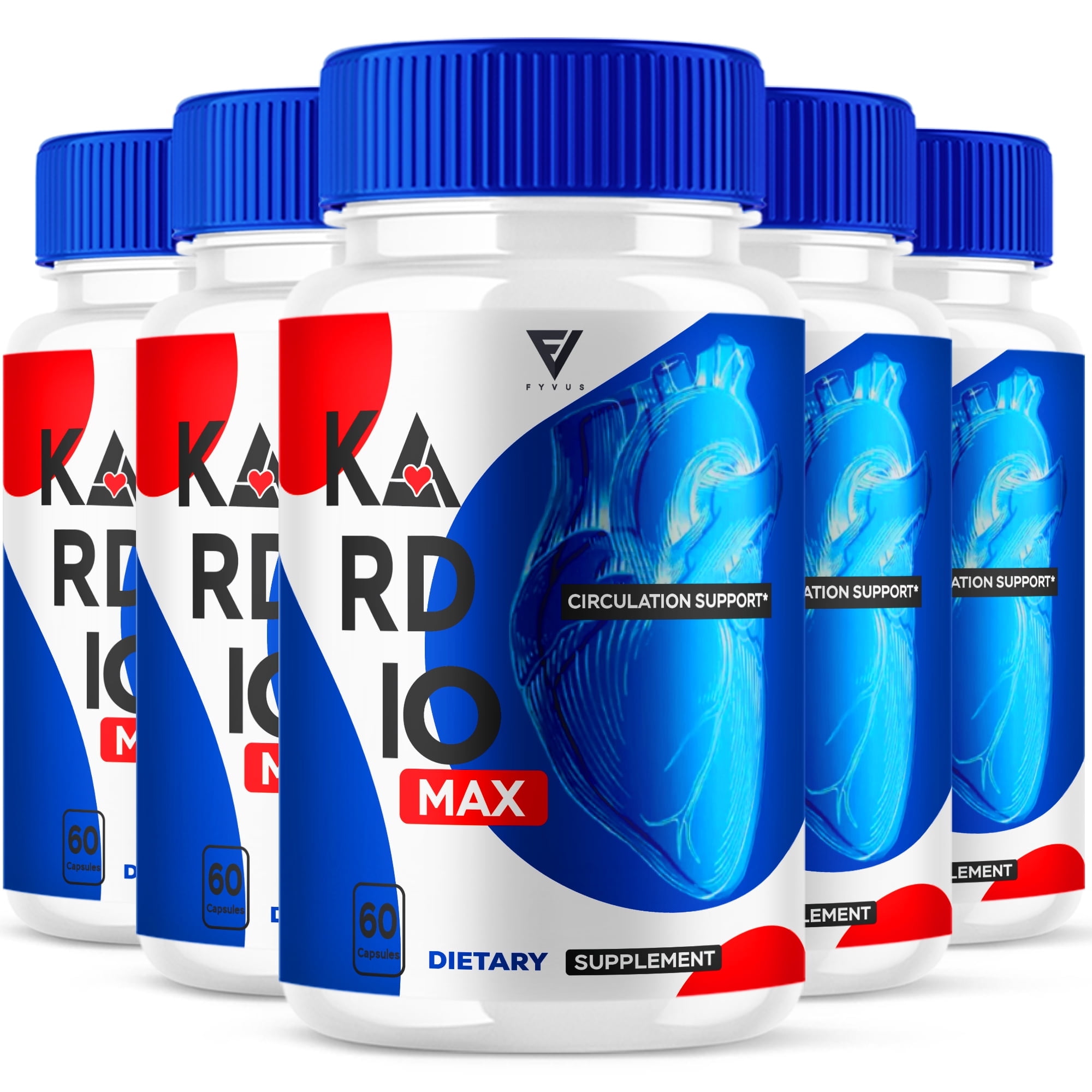 (5 Pack) Kardio Max Pills for Glycogen and Circulation Support, Kardio ...
