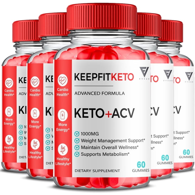 (5 Pack) Keep Fit Keto ACV Gummies KeepFit Supplement, Keep Fit Maximum ...