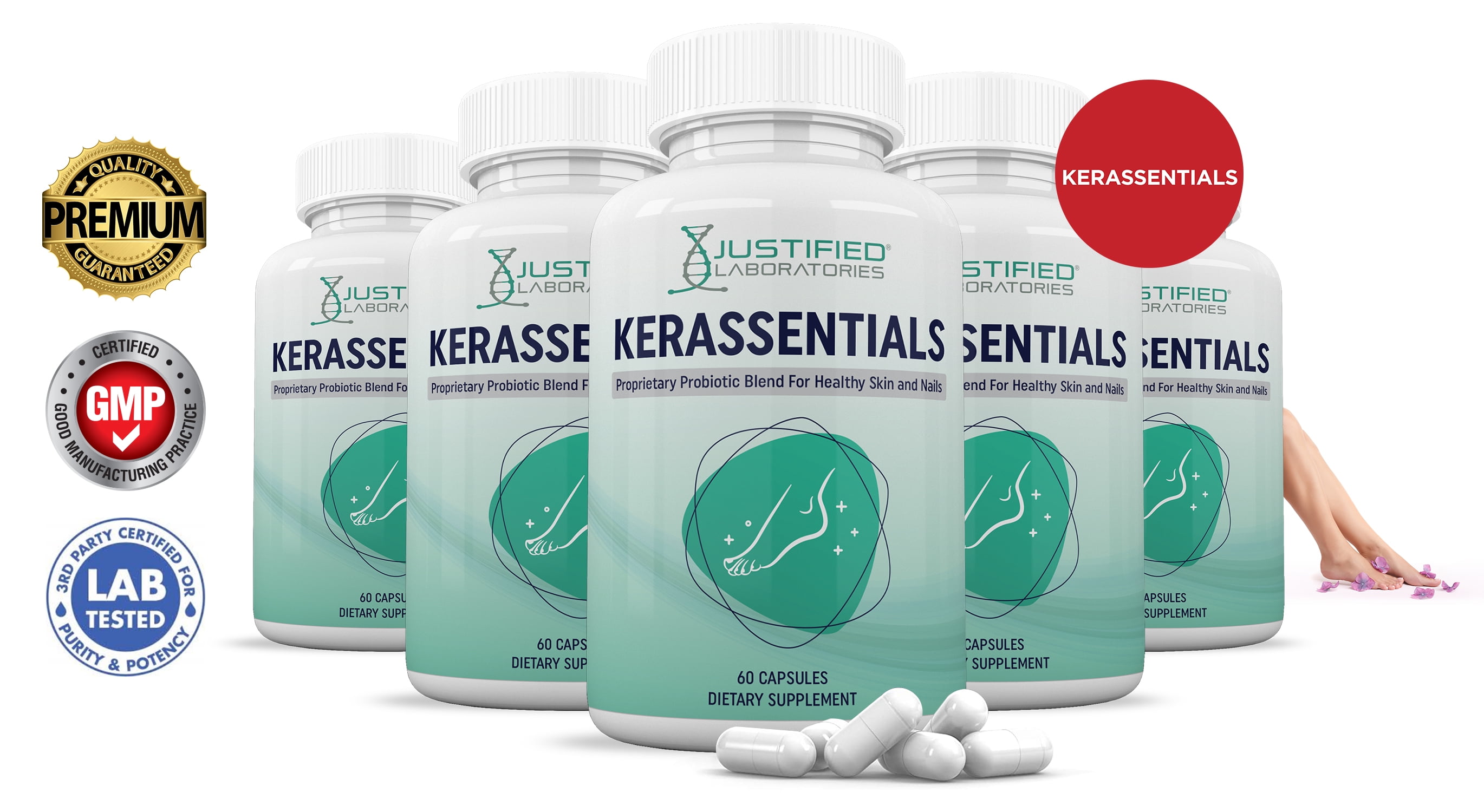 (5 Pack) Kerassentials 1.5 Billion CFU Probiotic Nail Support 300 ...