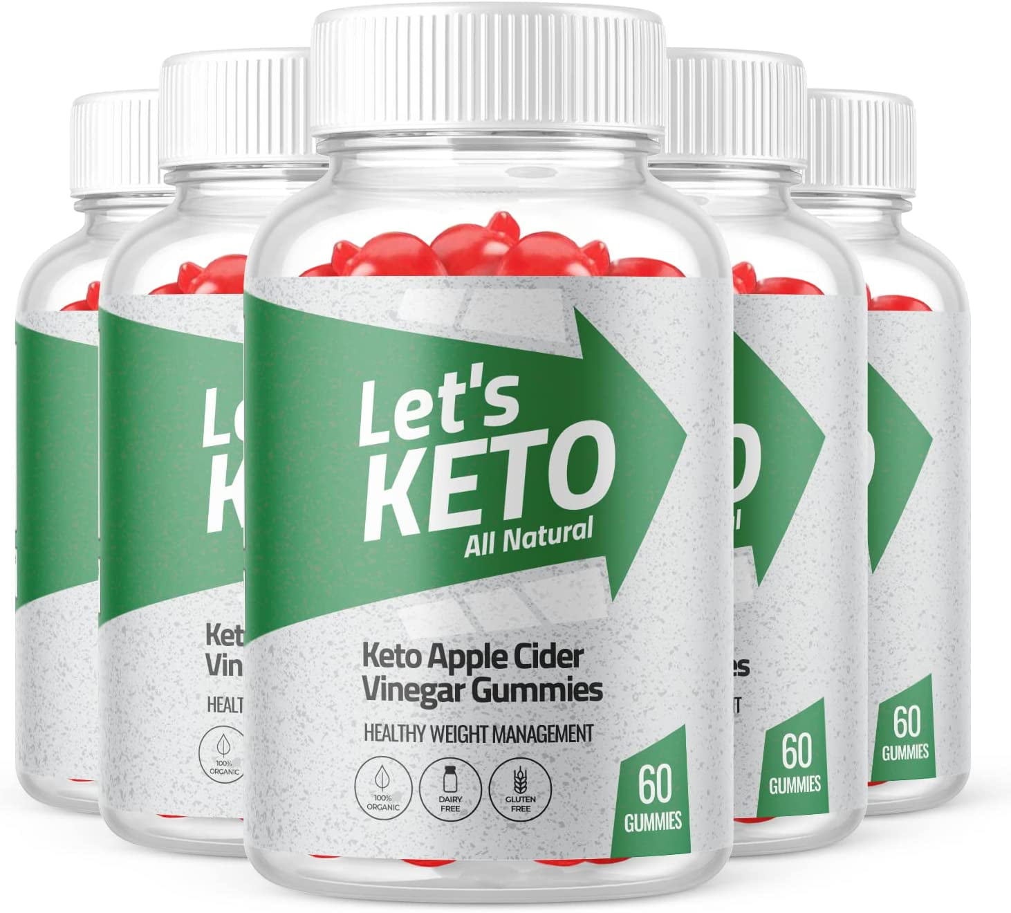 (5 Pack) Let's Keto ACV Gummies - Supplement for Weight Loss - Energy ...