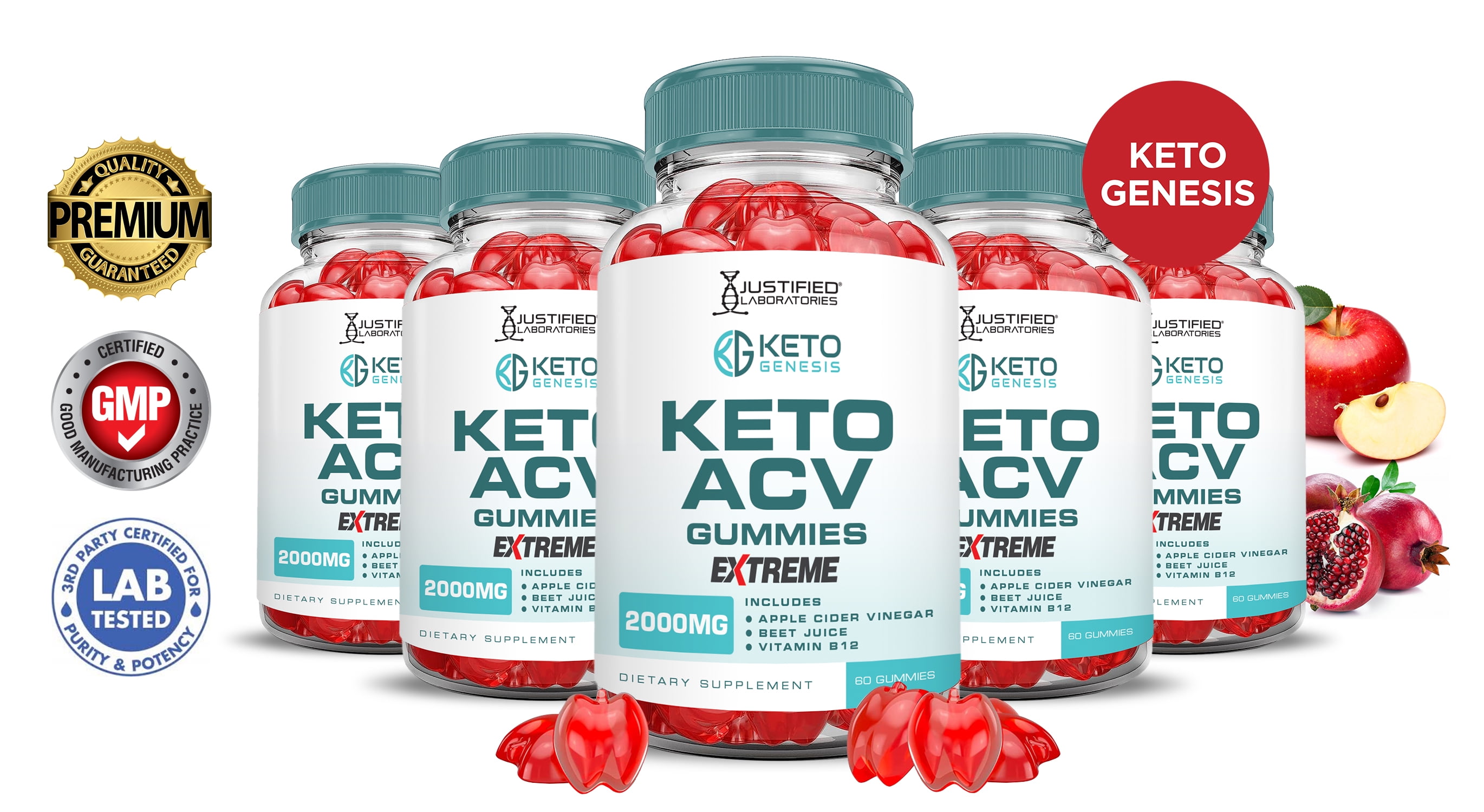 Keto Genesis Extra Strength Active Premium ACV Gummies 2000mg Dietary ...