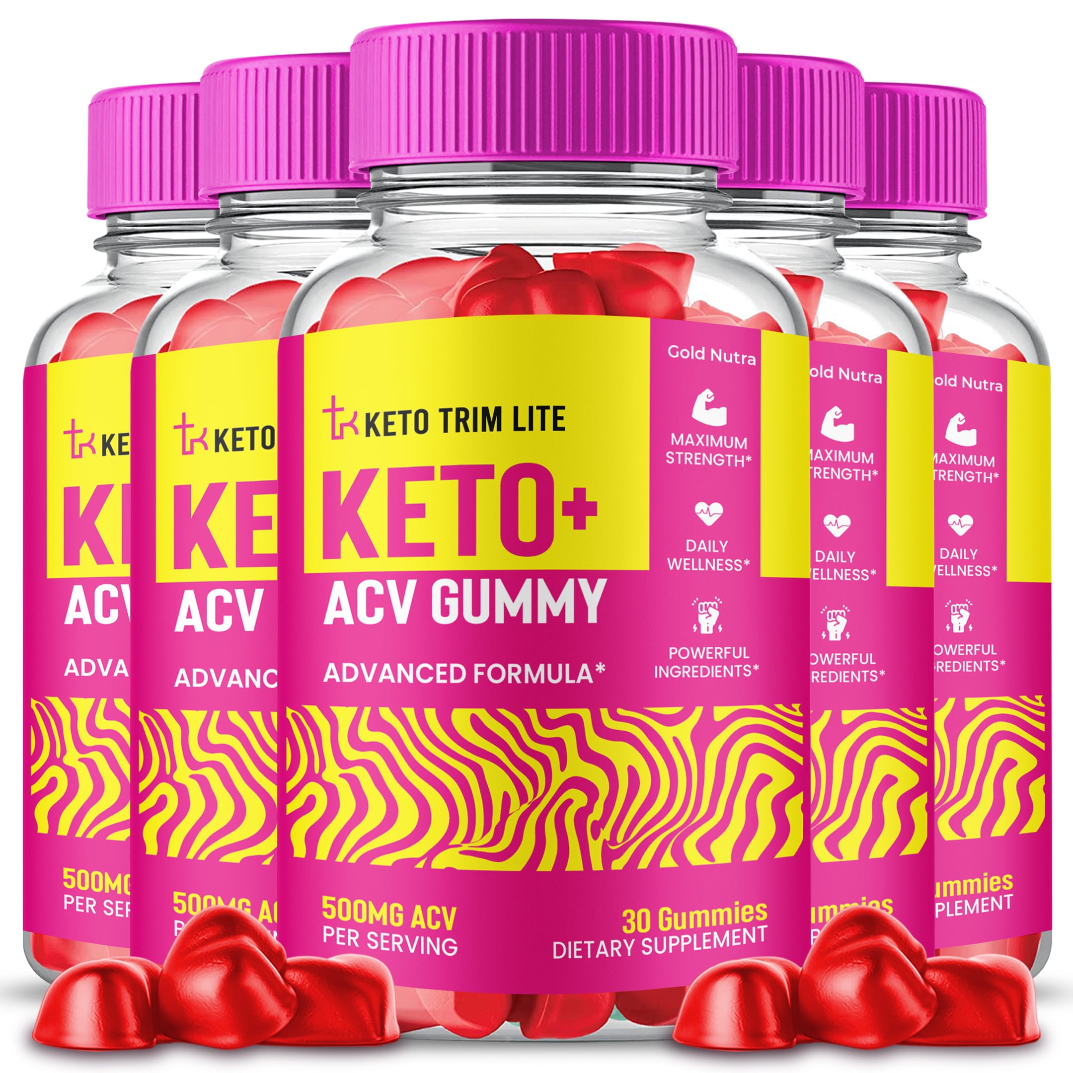 (5 Pack) Keto Trim Lite Keto ACV Gummies, Keto Trim Lite Keto + ACV ...