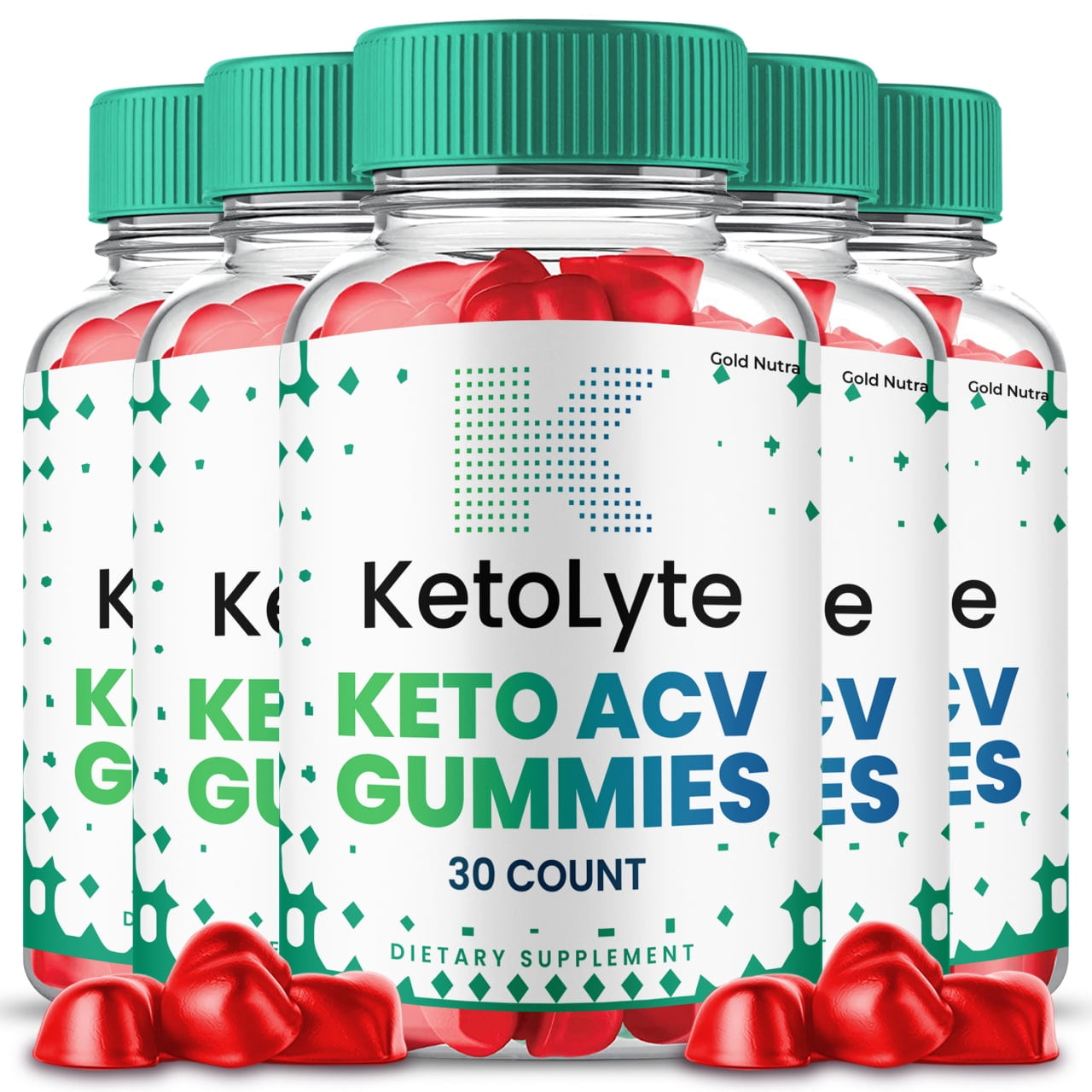 (5 Pack) KetoLyte ACV Gummies, Apple Cider Vinegar, Max Strength, 5 ...